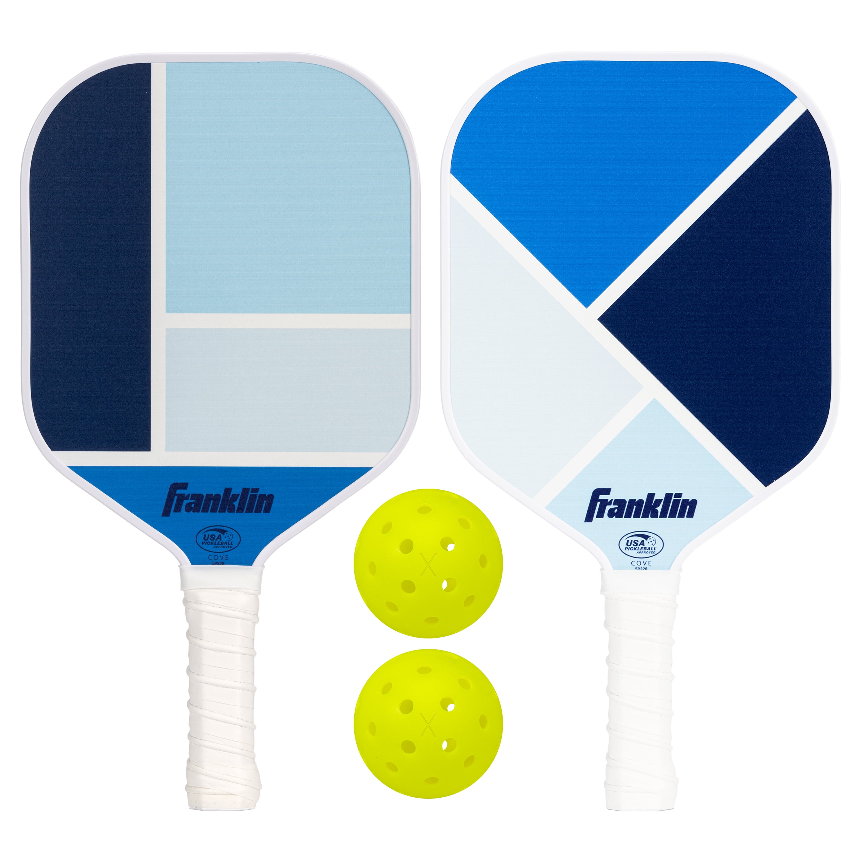 Franklin Sports 2-Player Pickleball Paddle Set - (2) Fiberglass Paddles ...