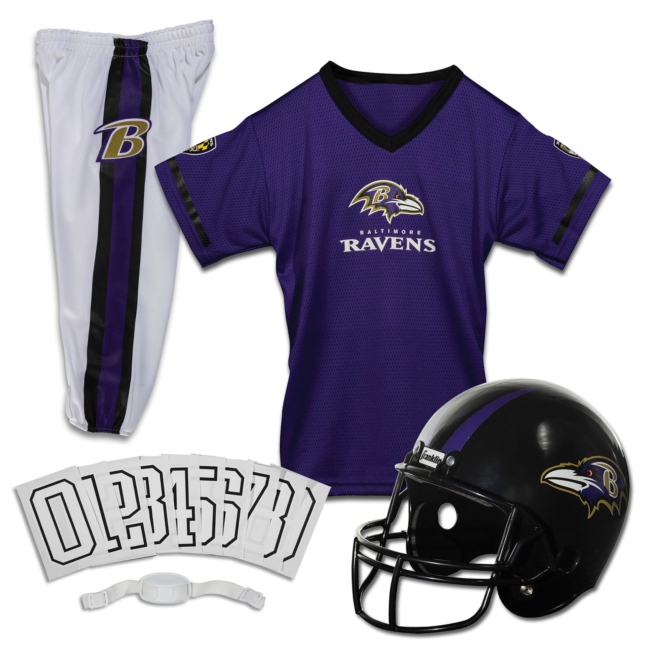 Baltimore Ravens Kids NFL Uniform Set - Youth Large - Helmet, Jersey ...
