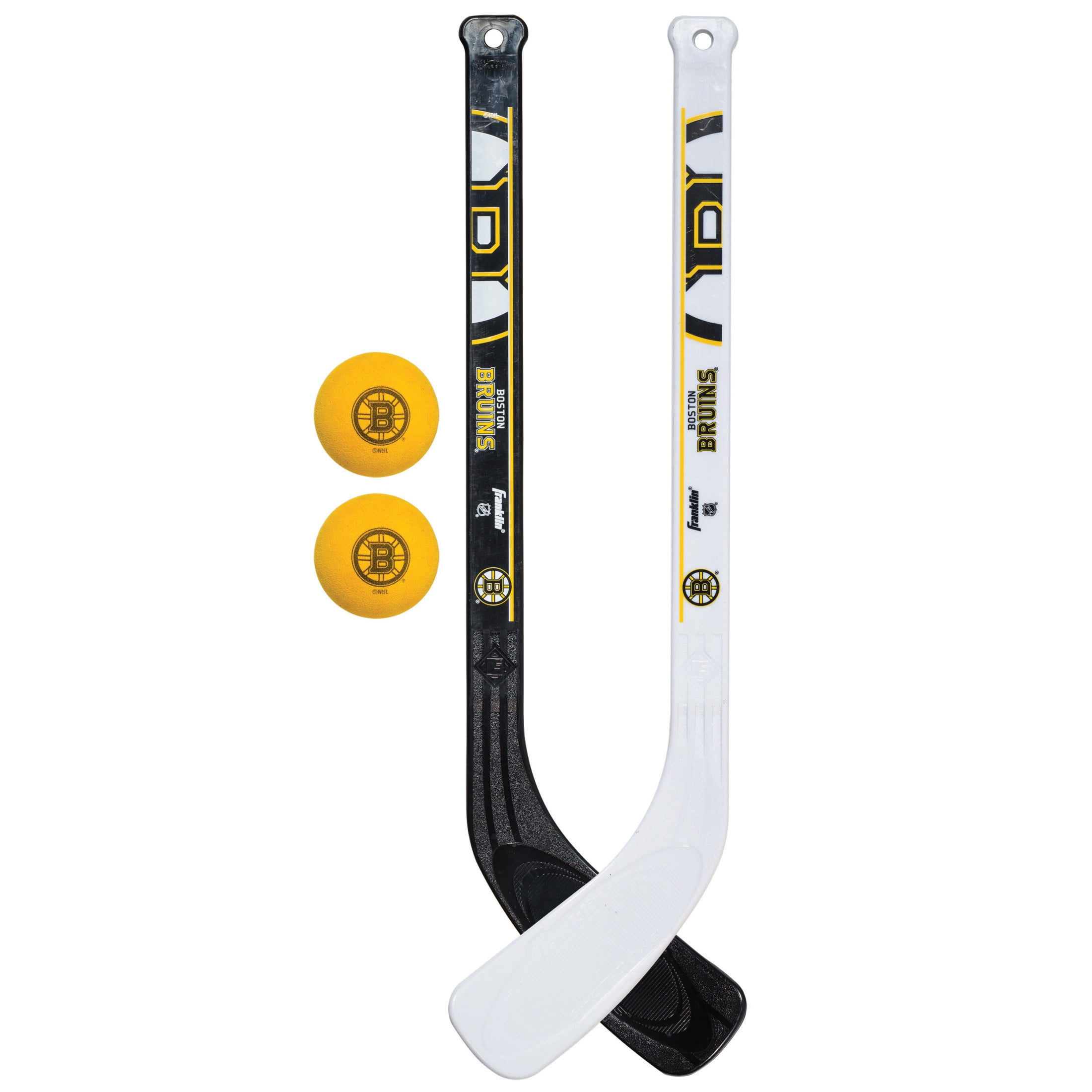 Franklin Sports Boston Bruins NHL Mini Hockey Stick Set with Foam Balls ...