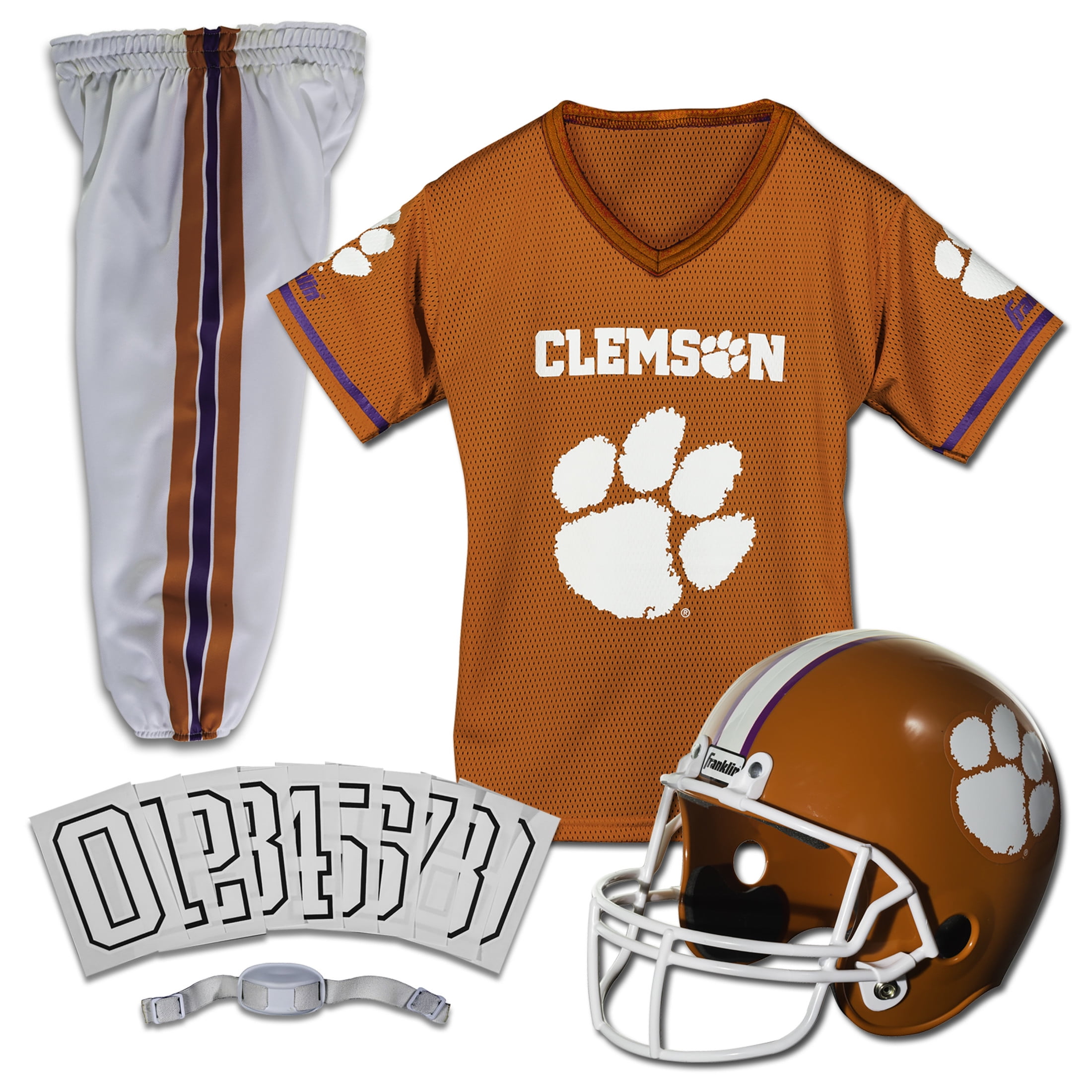 Franklin Sports Clemson Tigers Kids College Football Uniform Set ...