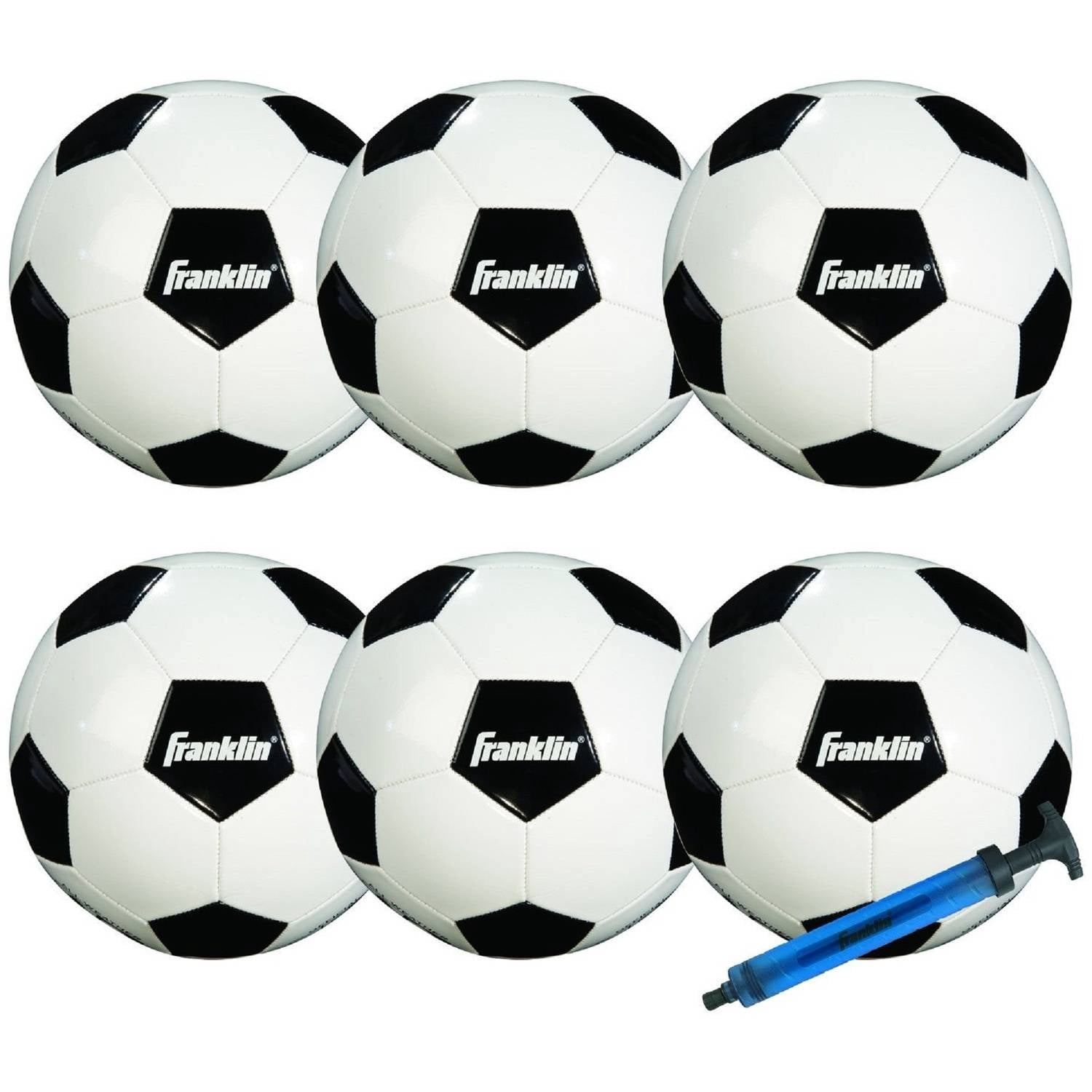 Franklin Sports Comp 100 6-Pack of Soccerballs and Pump - Walmart.com