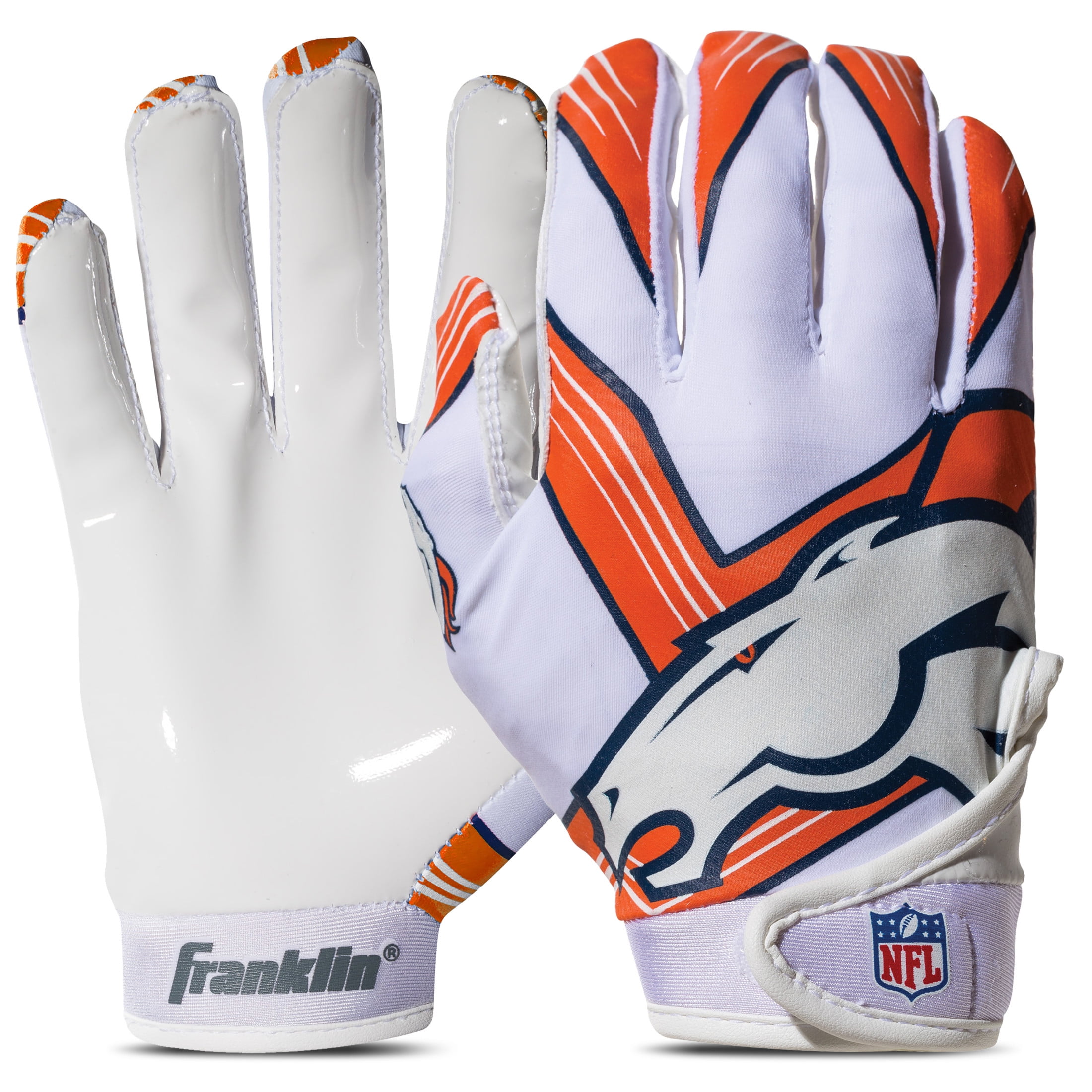 Franklin Sports Denver Broncos Youth NFL Receiver Gloves - XS/S - Grip ...