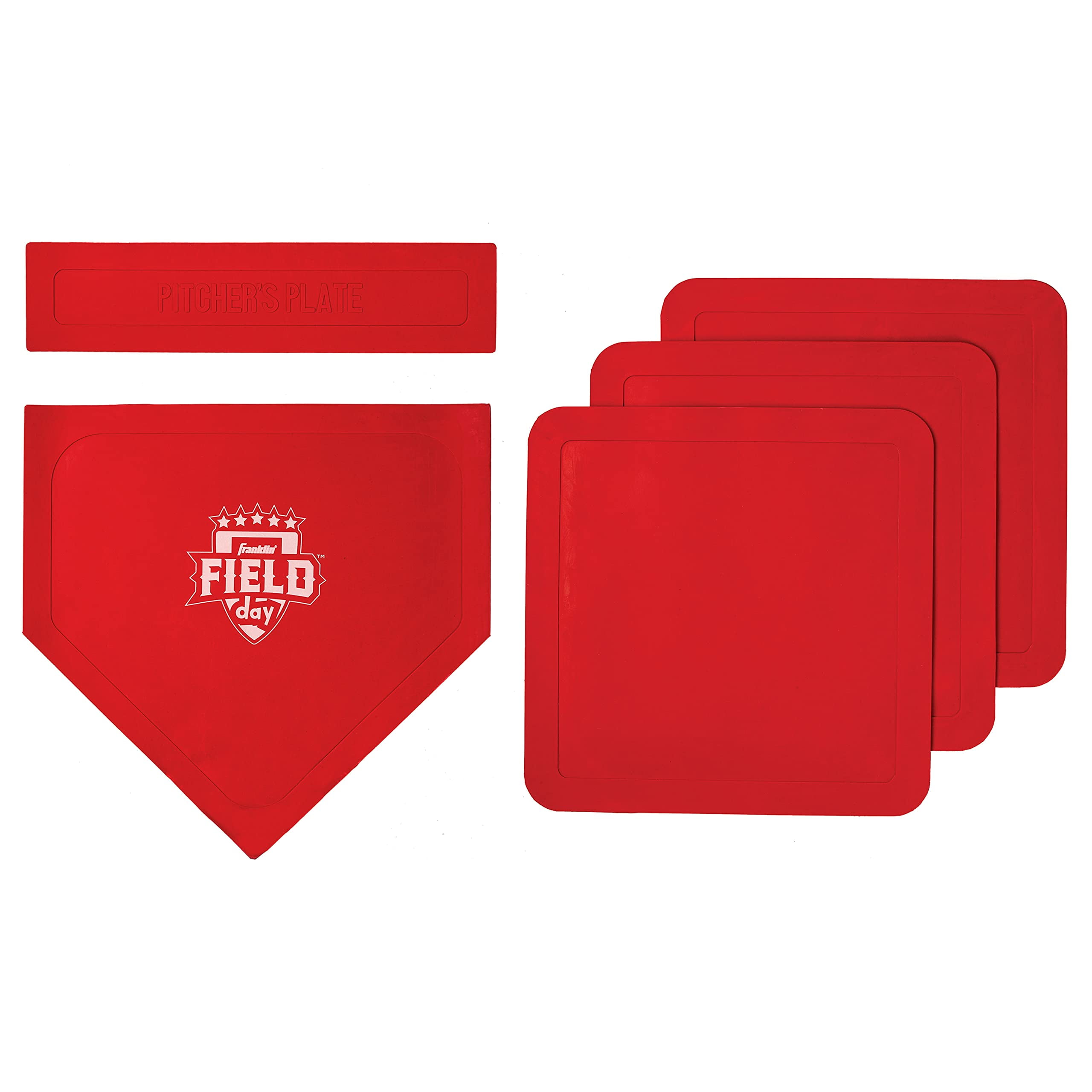 Franklin Sports Field Day Baseball Base Set - Throw Down Rubber Bases ...