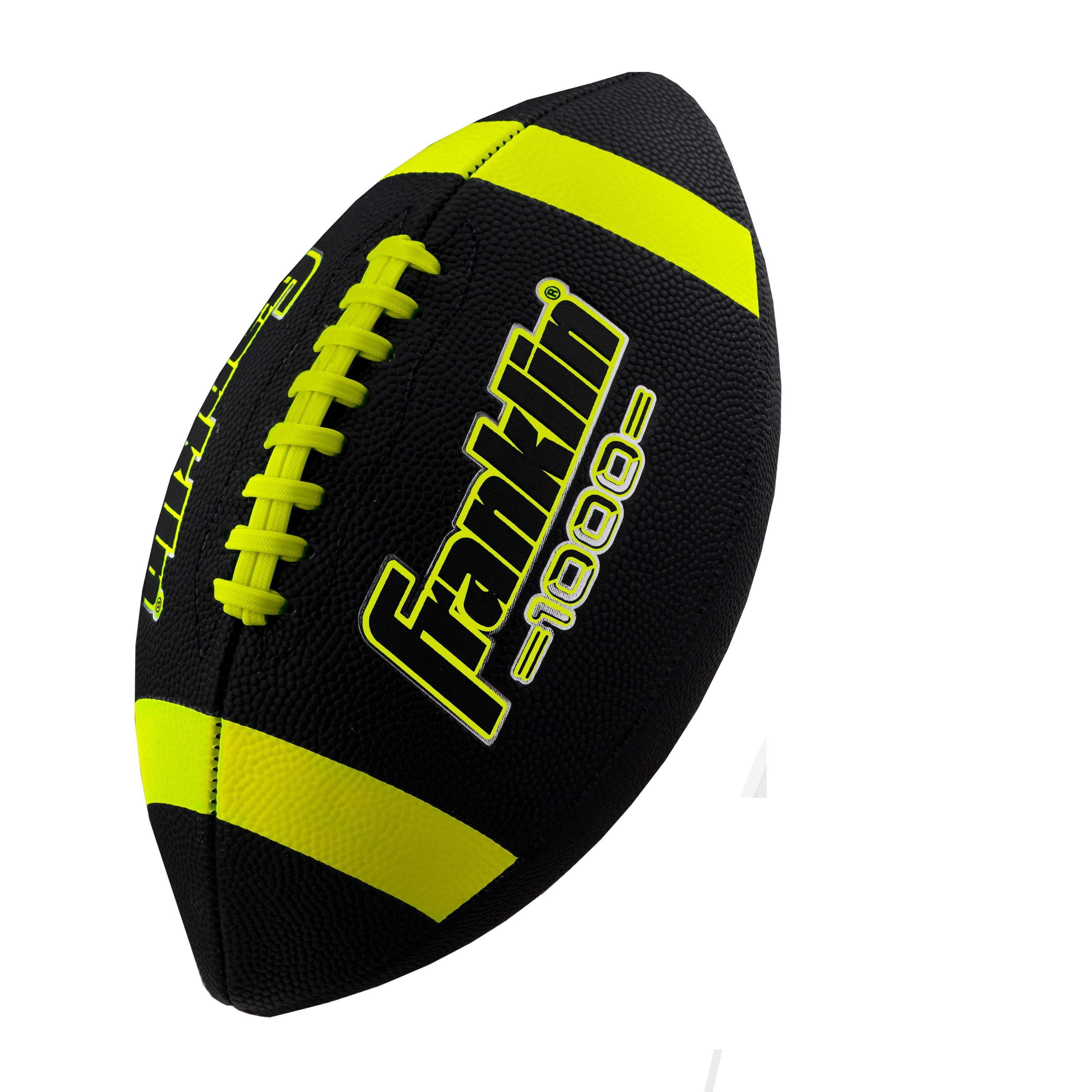 Franklin Sports Junior Footballs - Extra Grip 1000 - Black/Lime - 1 ...