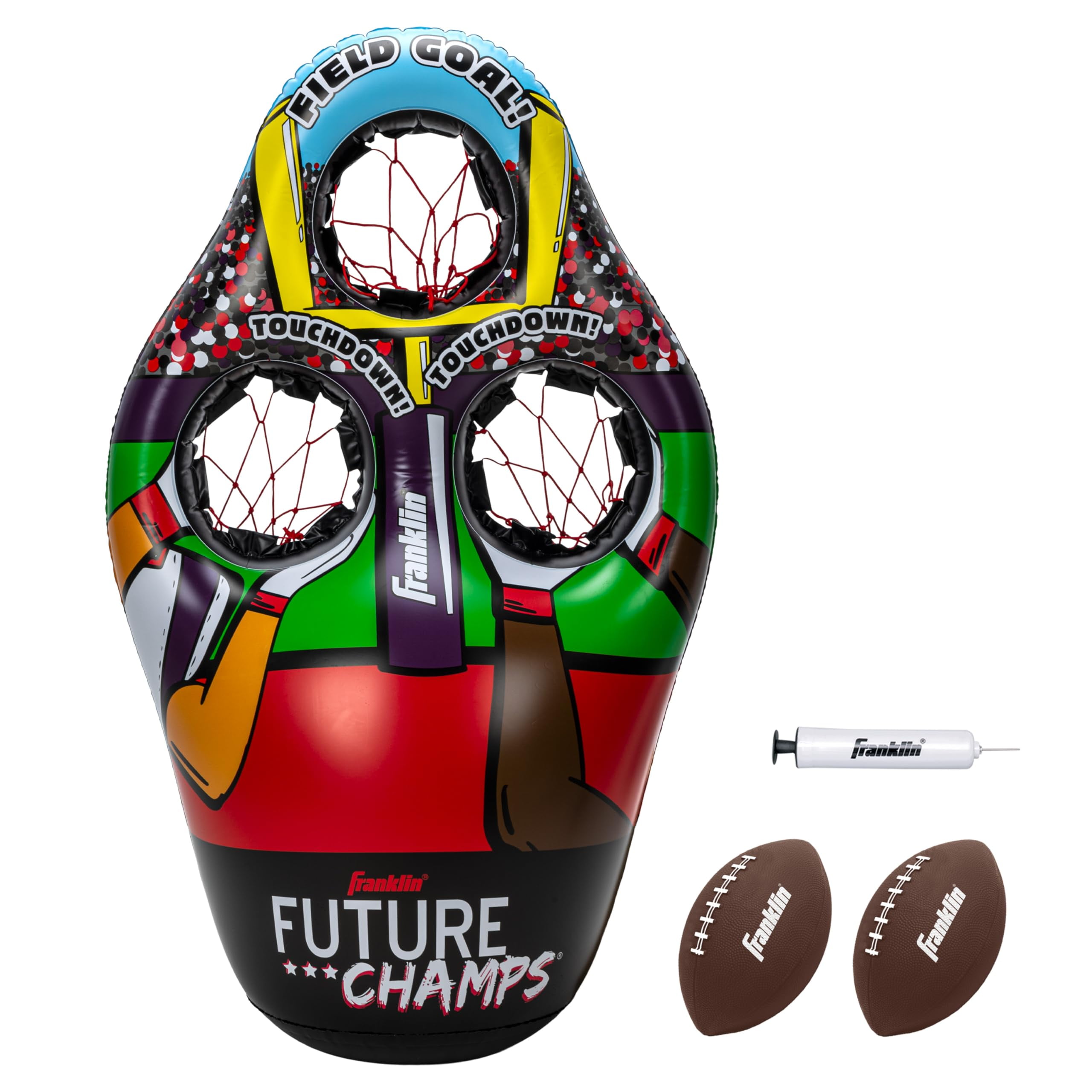 Franklin Sports Kids Football Target Toss Game - Inflatable Throwing ...