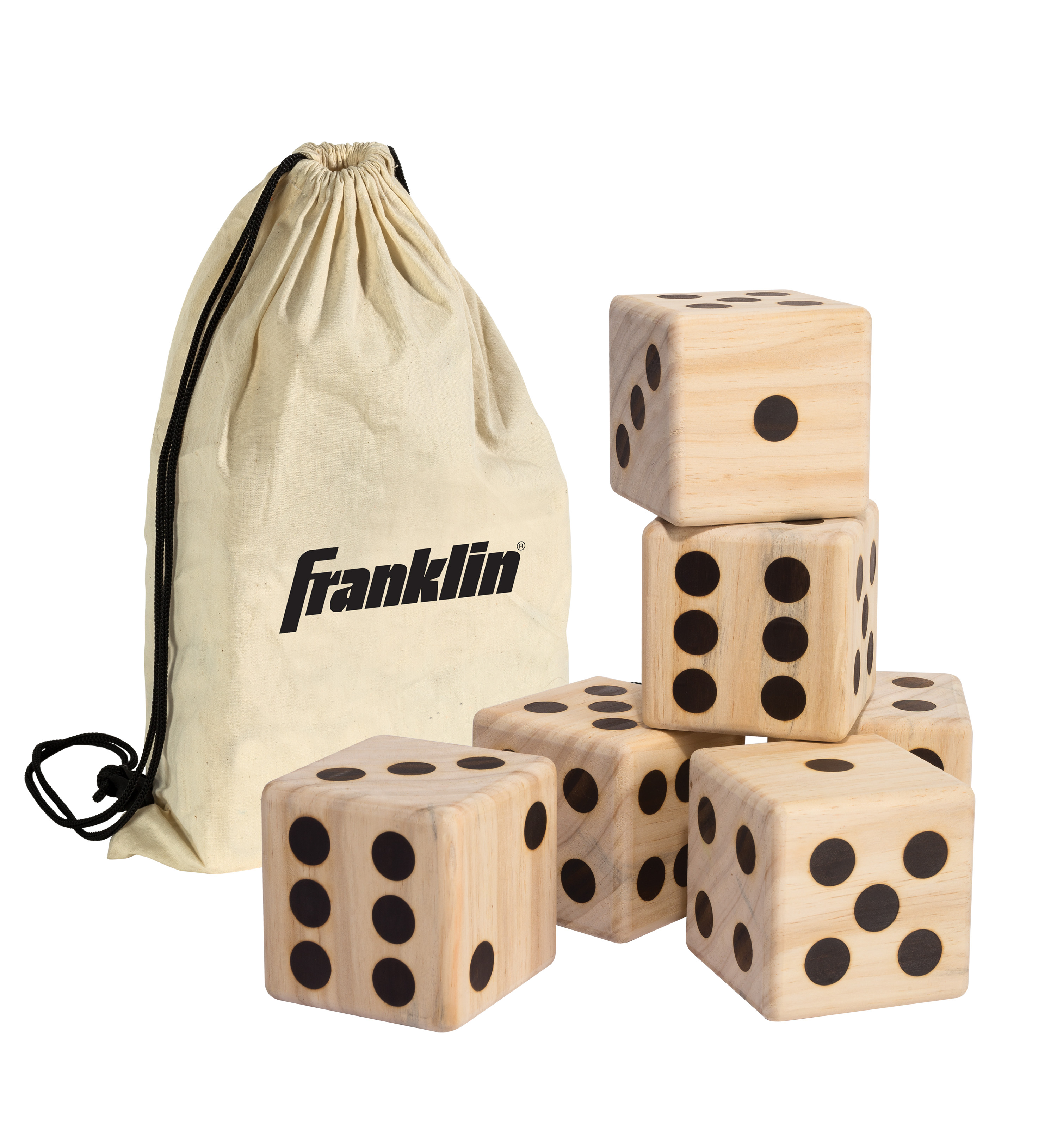 Franklin Sports Jumbo Wood Dice Set of 6 - 3.5" X 3.5" - Walmart.com