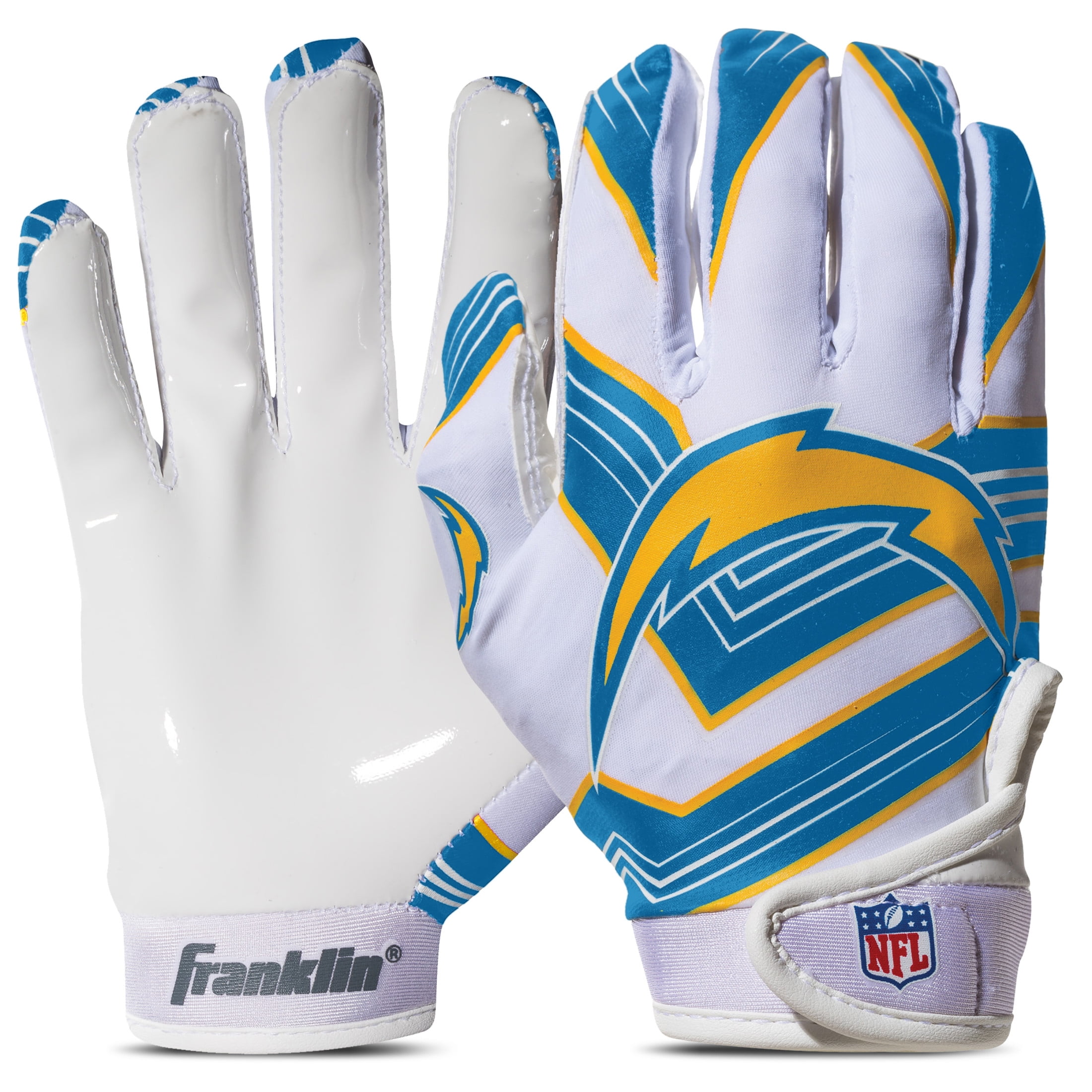 Franklin Sports Los Angeles Chargers Youth NFL Football Receiver Gloves ...