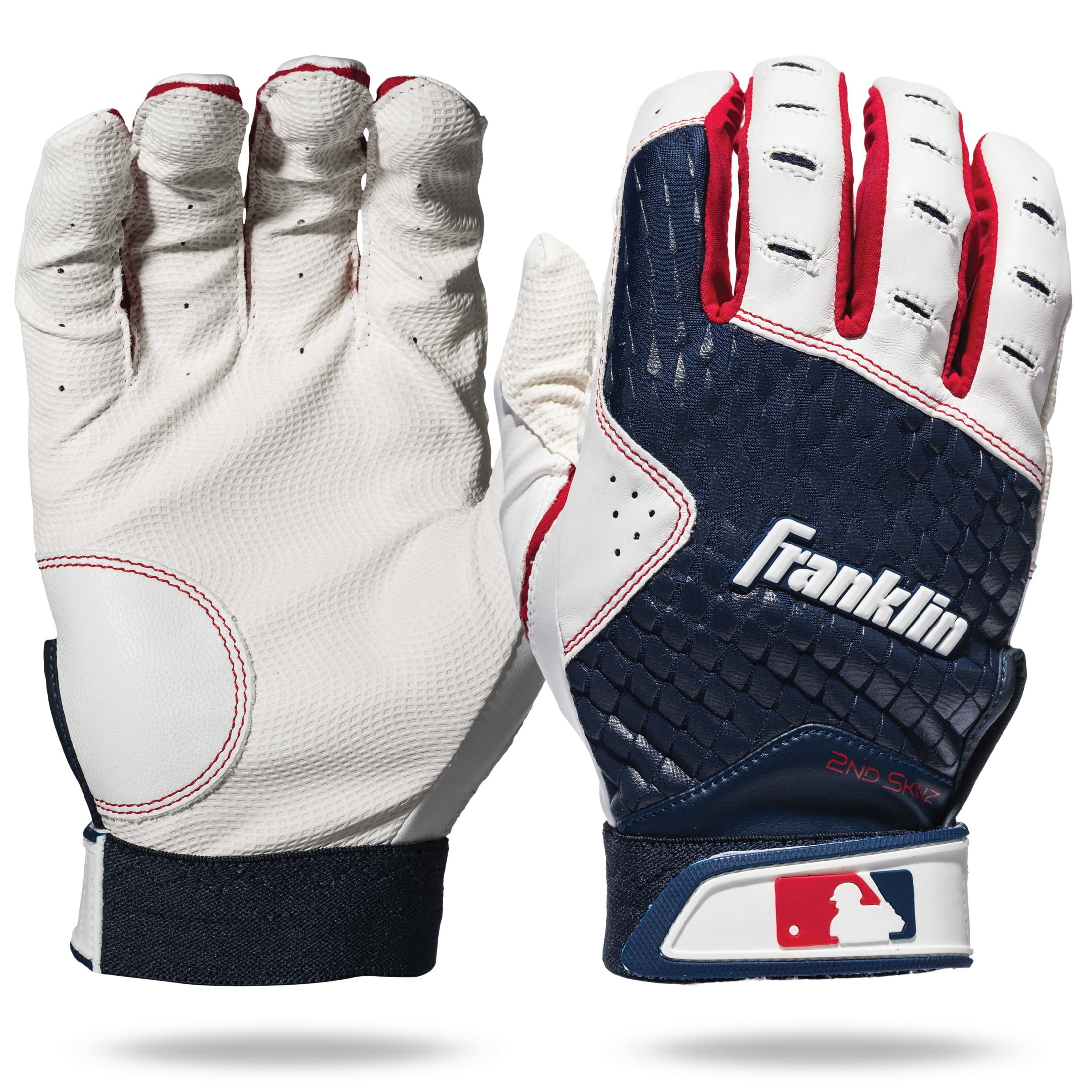 Franklin Sports MLB Batting Gloves - 2nd Skinz Batting Gloves ...