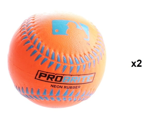 Franklin Sports MLB ProBrite Soft Rubber Tee Ball Baseballs - 2 Pack ...