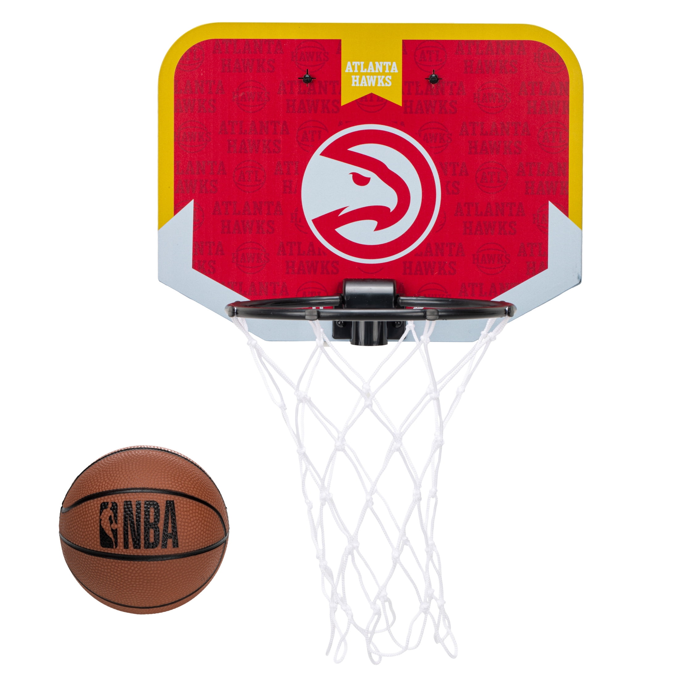 Franklin Sports NBA Atlanta Hawks Mini Over the Door Basketball Hoop ...