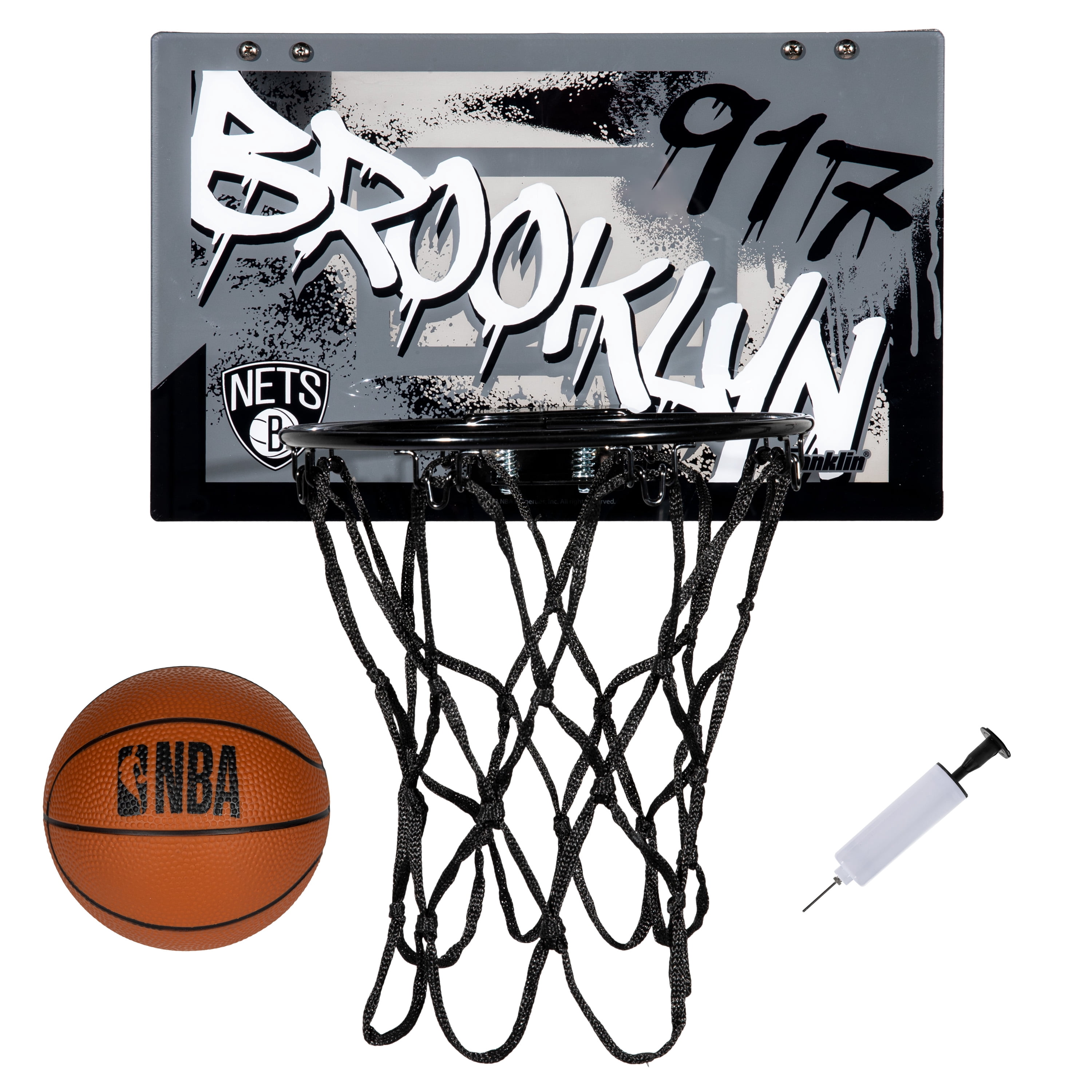 Franklin Sports Brooklyn Nets Over the Door Basketball Hoop - Walmart.com