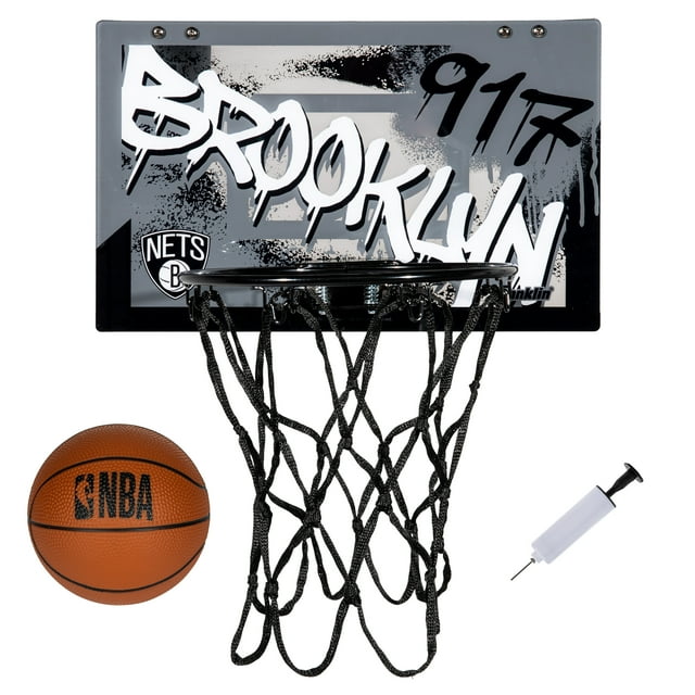 Franklin Sports NBA Brooklyn Nets Over the Door Basketball Hoop - Kids ...
