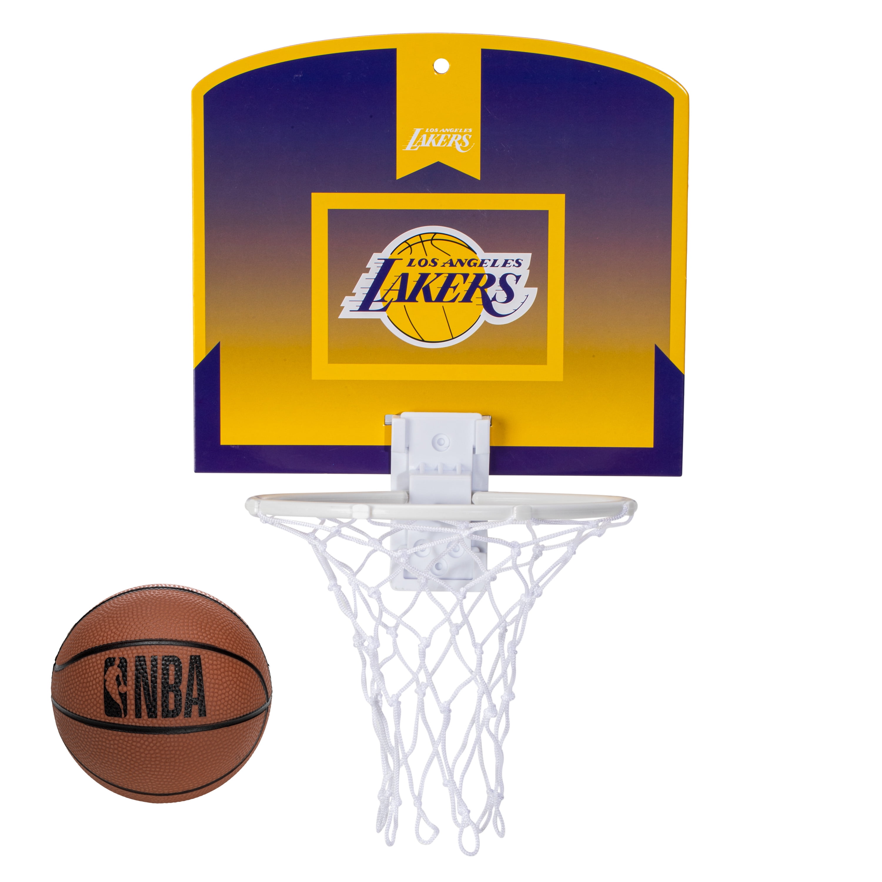 Franklin Sports NBA Los Angeles Lakers Mini Over the Door Basketball Hoop - Kids Indoor Mini ...