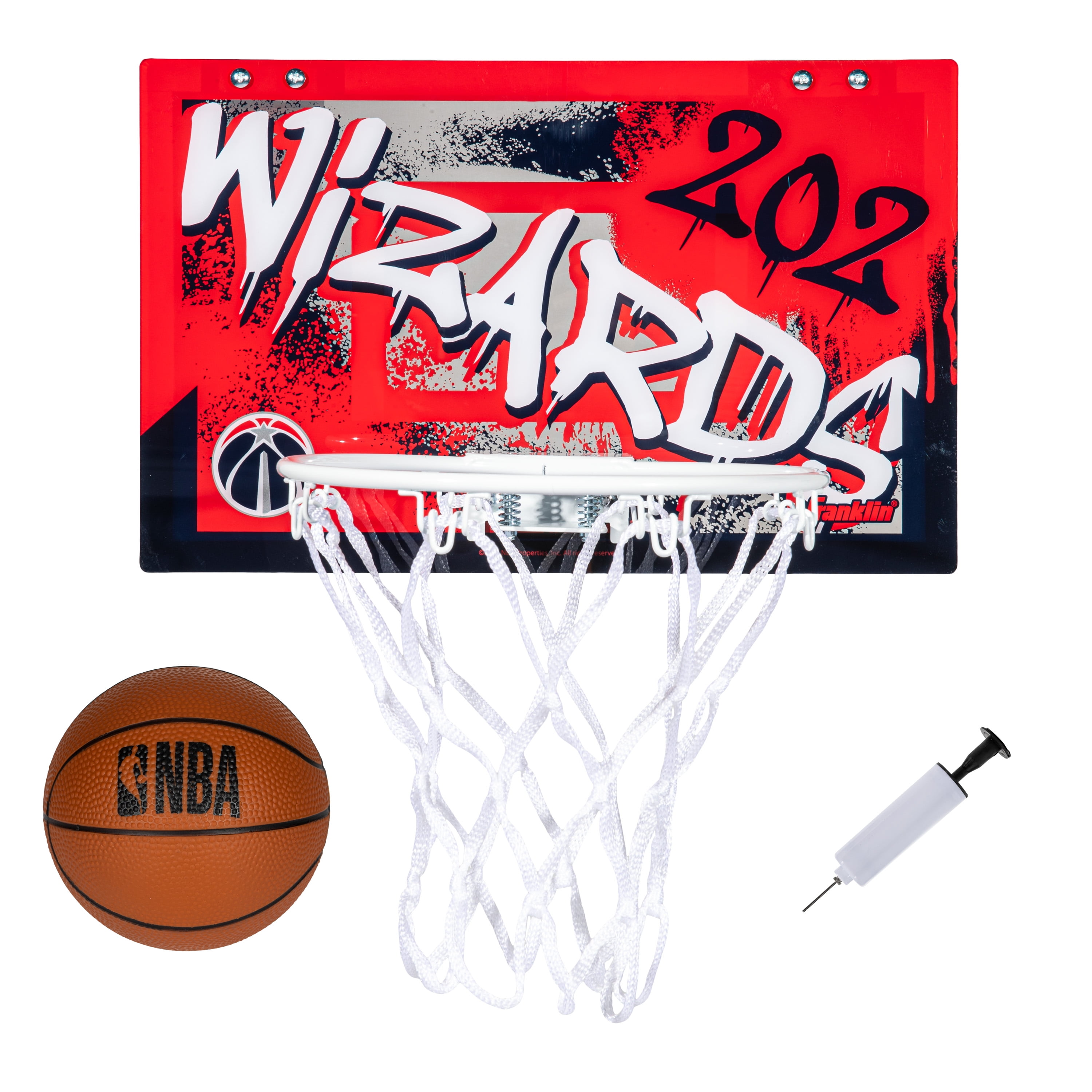 Franklin Sports NBA Washington Wizards Over the Door Basketball Hoop ...