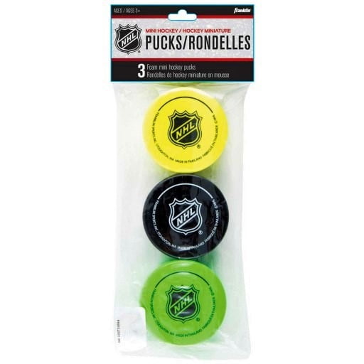 Franklin Sports NHL Mini Knee Hockey Pucks, 2 in EVA Foam, 3 Pack ...