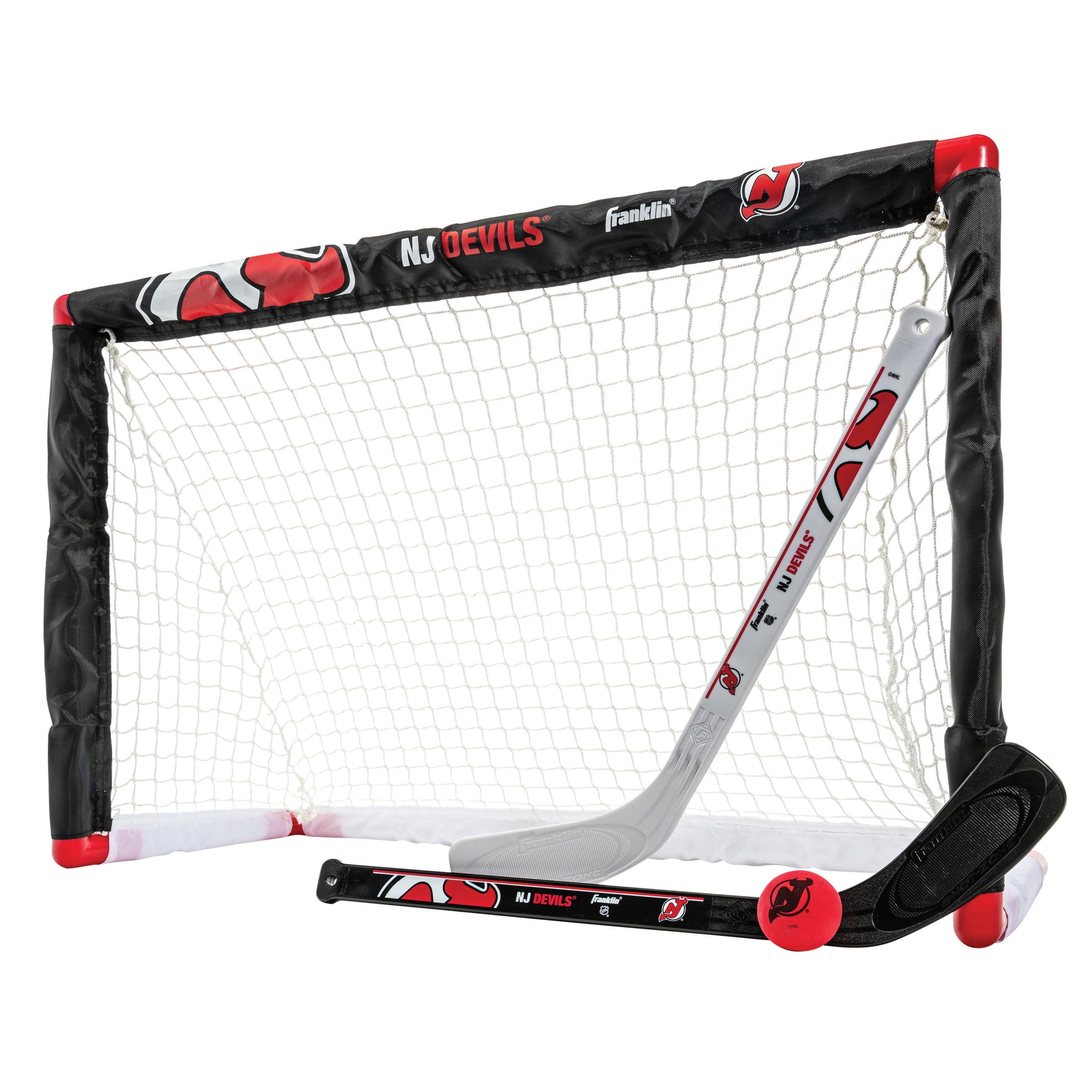 Franklin Sports NHL New Jersey Devils Mini Hockey Set - Kids Indoor ...