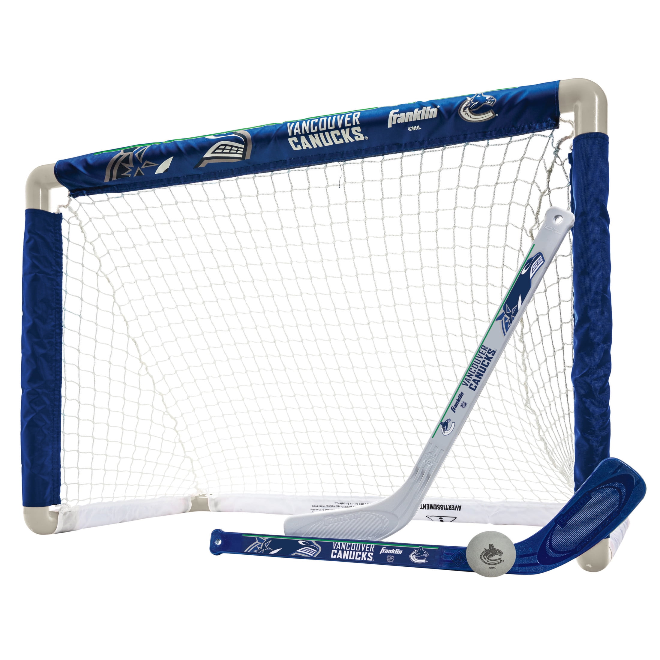 Franklin Sports NHL Vancouver Canucks Mini Hockey Set - Kids Indoor ...