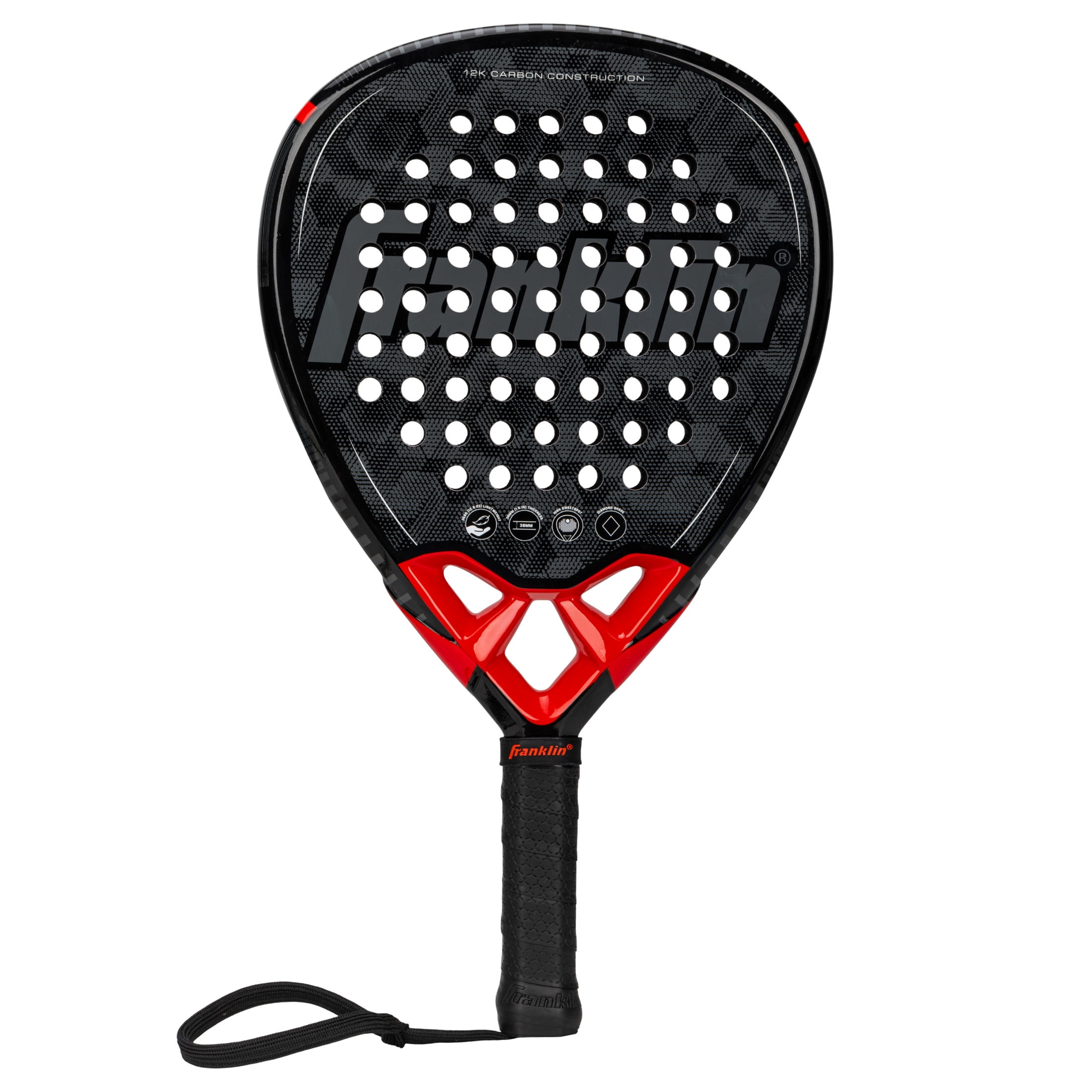 Franklin Sports Padel Racket - GLIDE - Fiberglass Padel Racket with ...