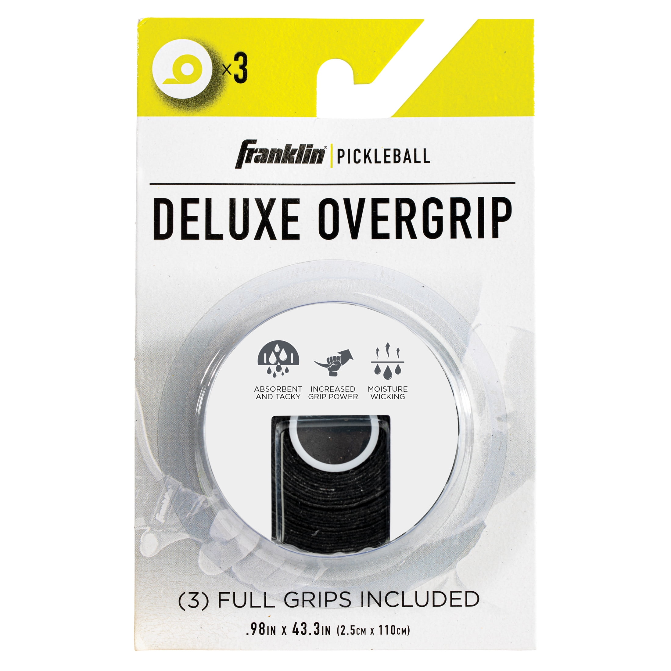Franklin Sports Pickleball Paddle Overgrips - Handle Grip Tape - 3 Pack ...