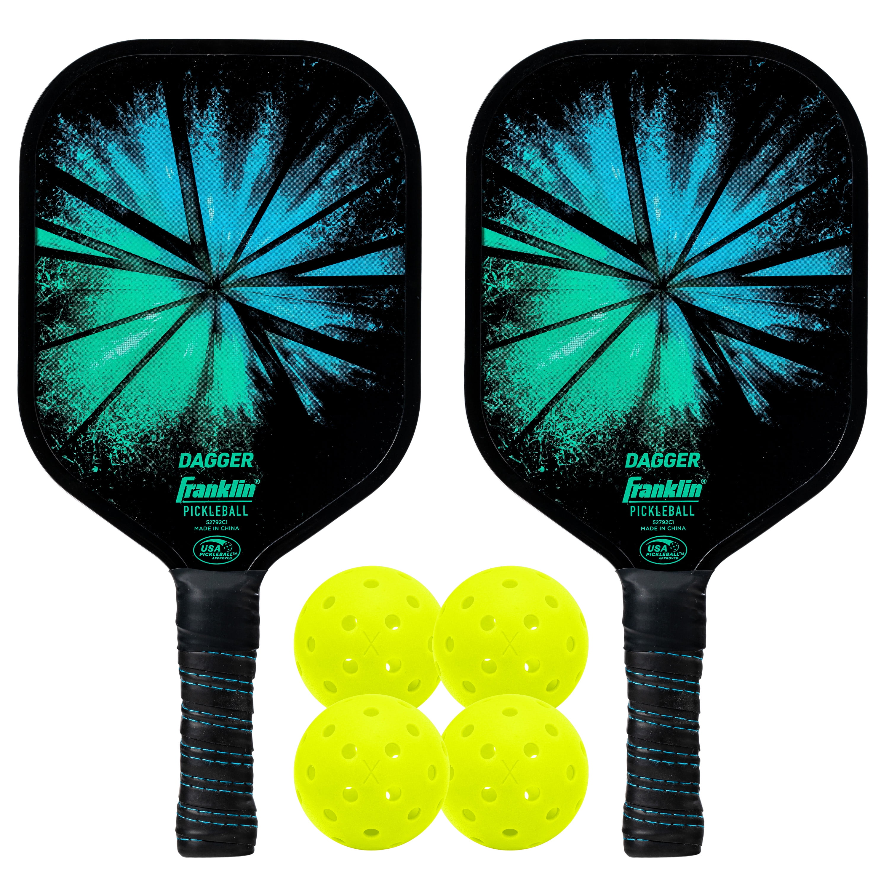 Free Shipping! Franklin Sports 2 Player Pickleball Paddle + Balls ...