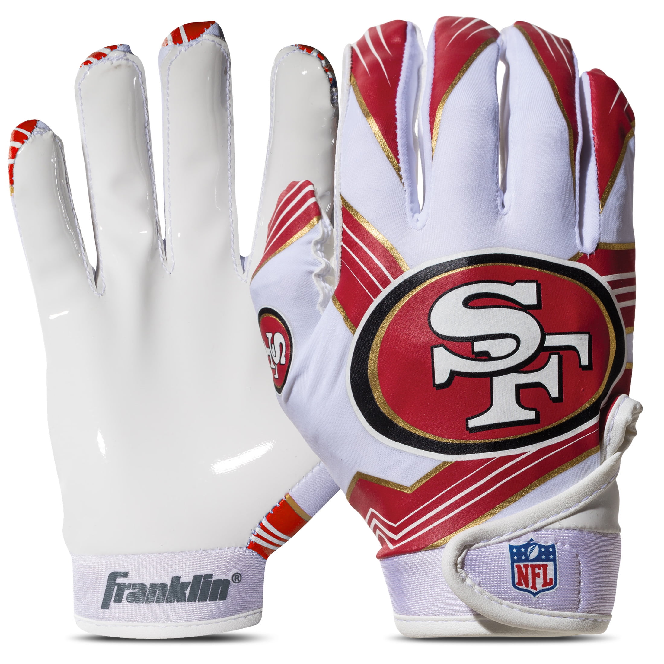 Franklin Sports San Francisco 49ers Youth NFL Football Receiver Gloves ...