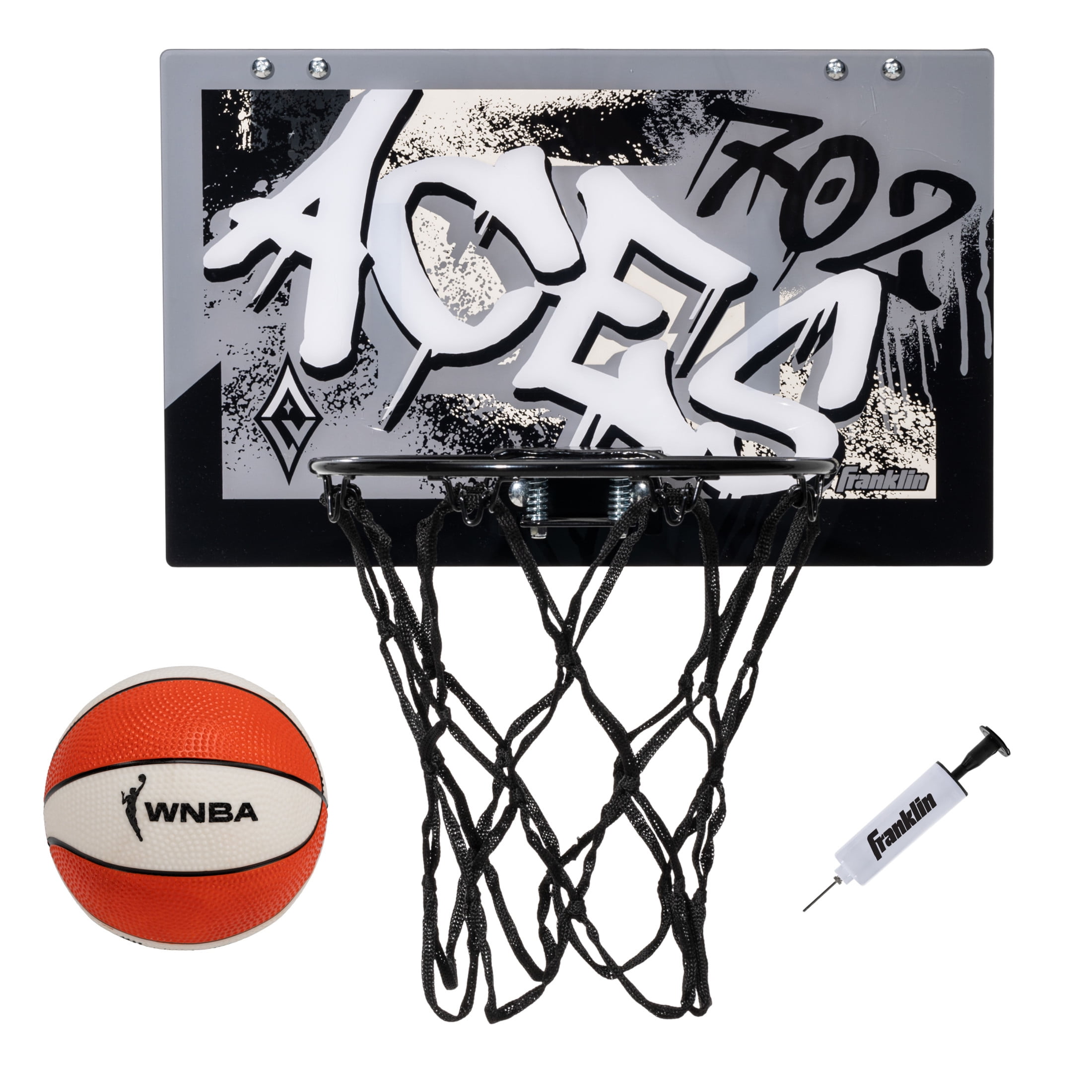 Franklin Sports WNBA Las Vegas Aces Over the Door Basketball Hoop ...