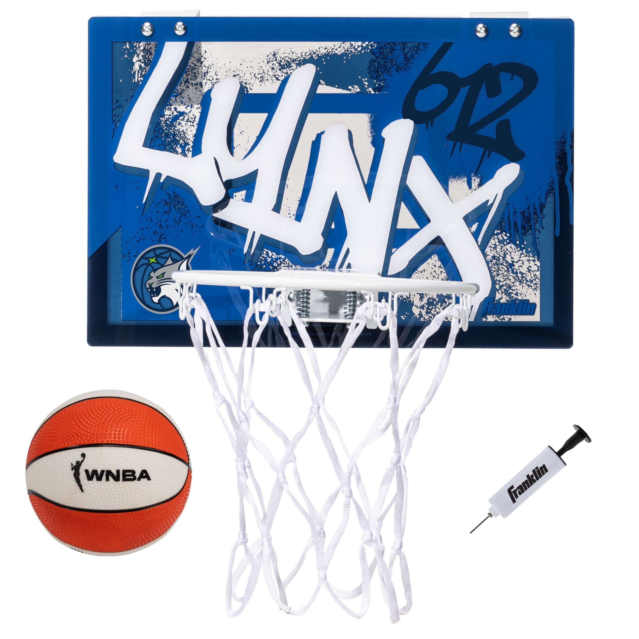 Franklin Sports WNBA Minnesota Lynx Over the Door Basketball Hoop ...