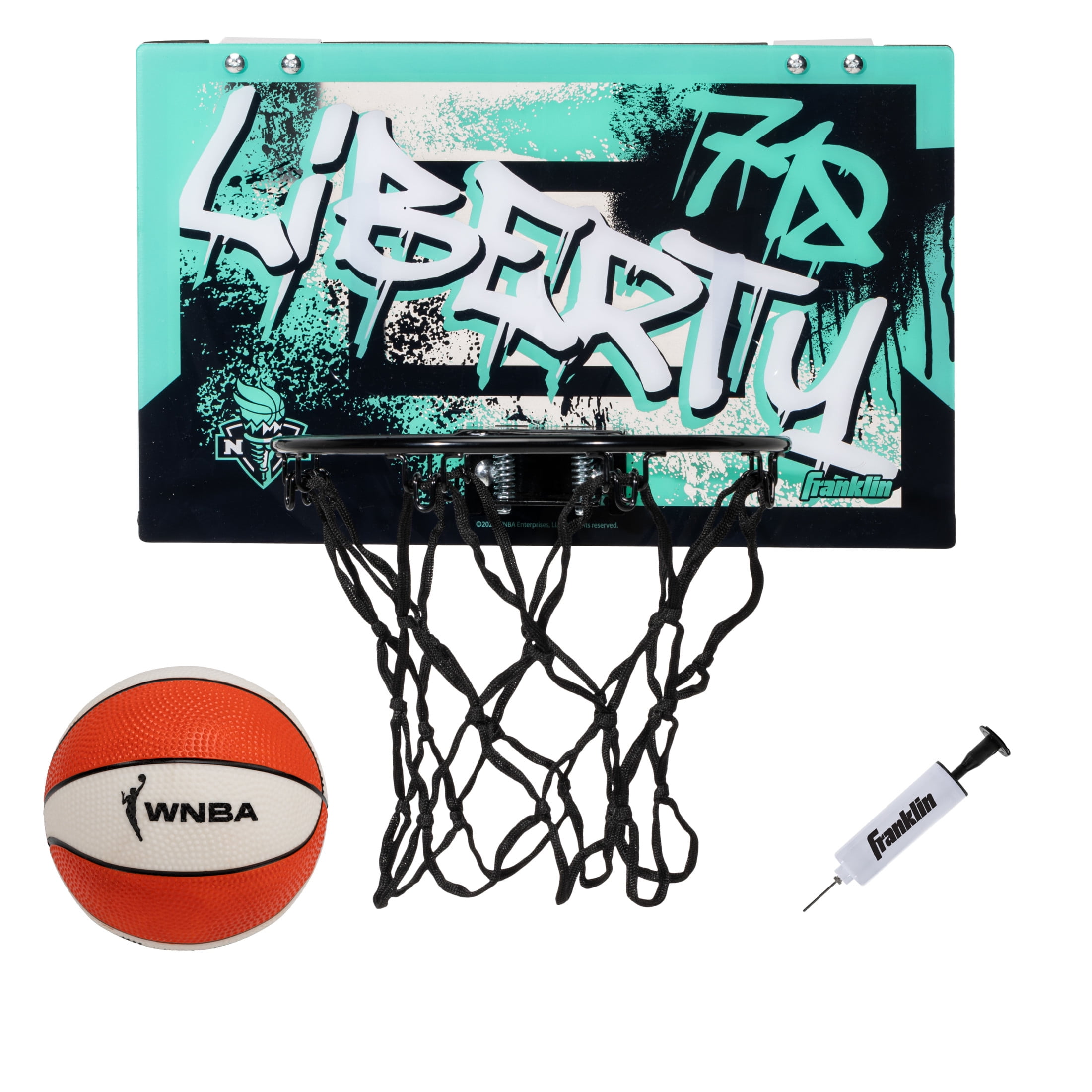 Franklin Sports WNBA New York Liberty Over the Door Basketball Hoop ...
