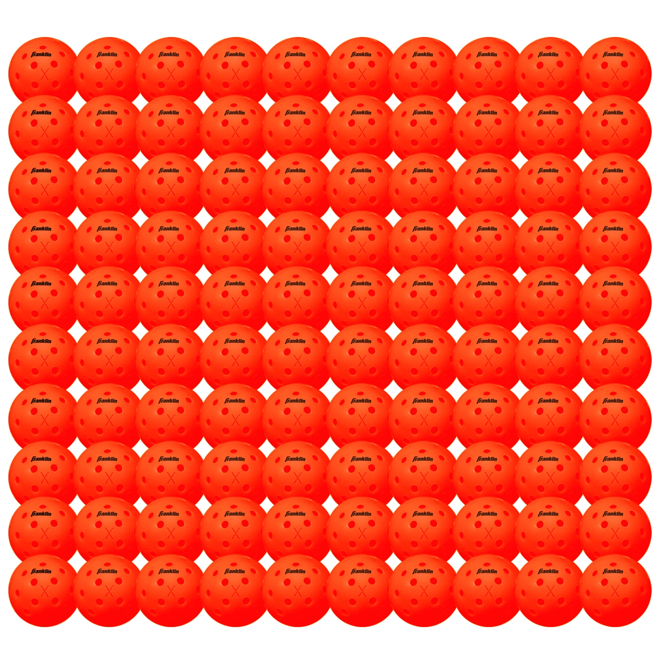 Franklin Sports X-40 Outdoor Pickleballs - Official Size - Ember - 100 ...