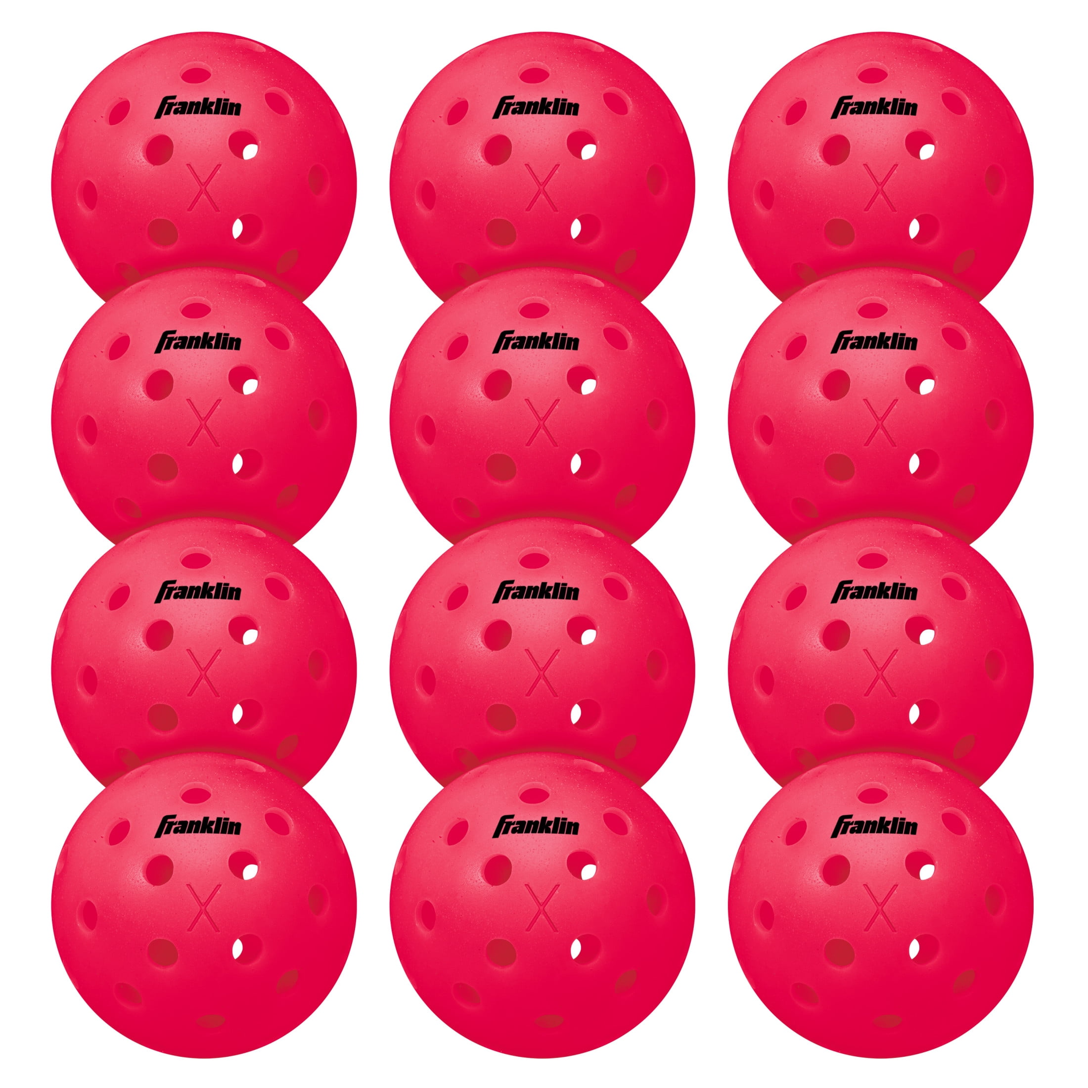 Franklin Sports X-40 Outdoor Pickleballs - Official Size - Pink - 12 ...