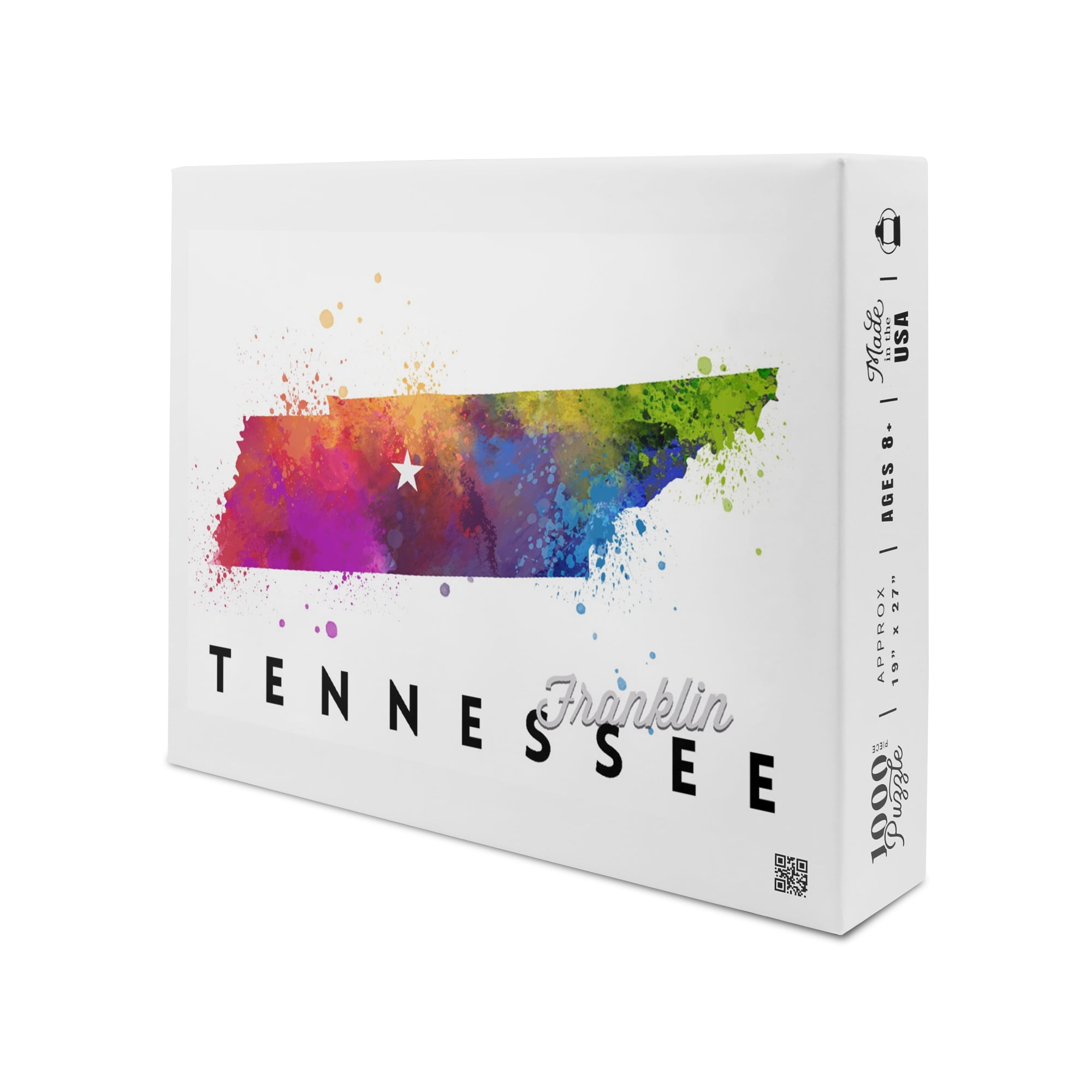 Franklin, Tennessee, Abstract Watercolor (1000 Piece Puzzle, Size 19x27 ...