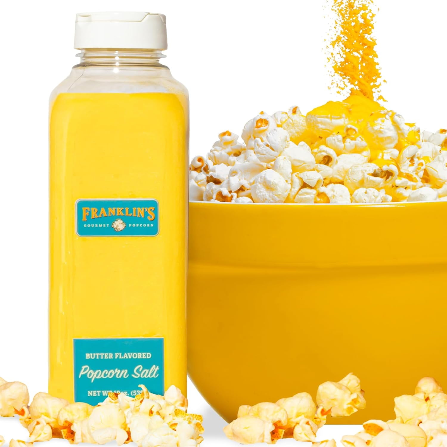 Franklin’s Gourmet Popcorn Butter Flavored Salt - 19 oz. Bottle ...