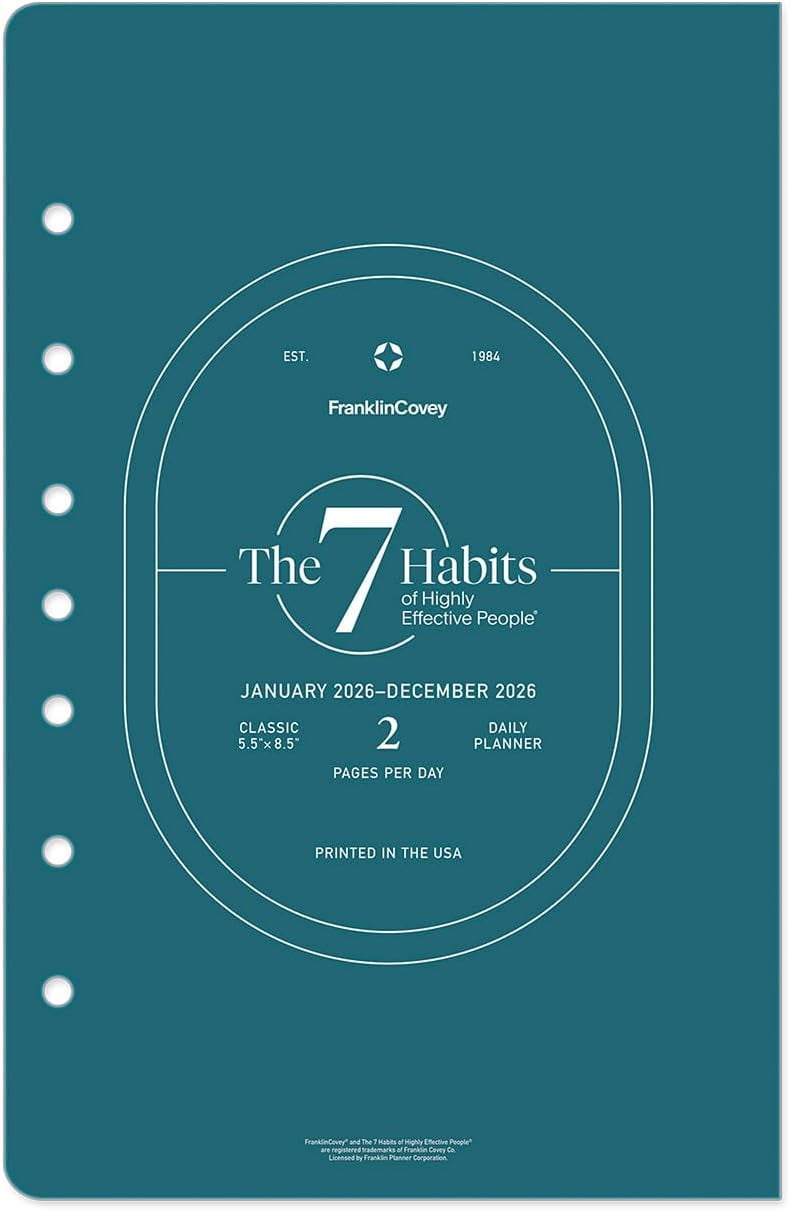 FranklinCovey - 7 Habits Planner Refill | Two Pages Per Day Ring-Bound ...