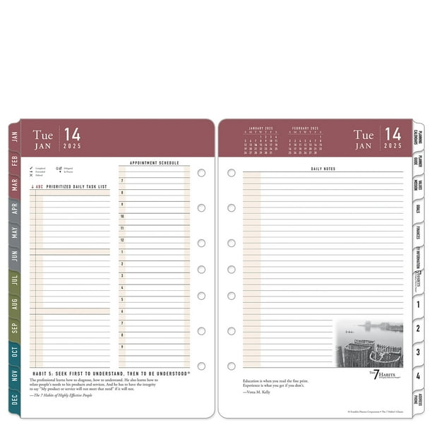 FranklinCovey 7 Habits Two Page Per Day Ring-bound Planner (Classic ...