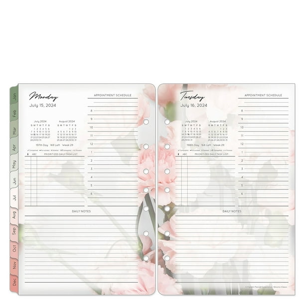FranklinCovey Blooms One Page Per Day Ring-bound Planner (Classic Size ...