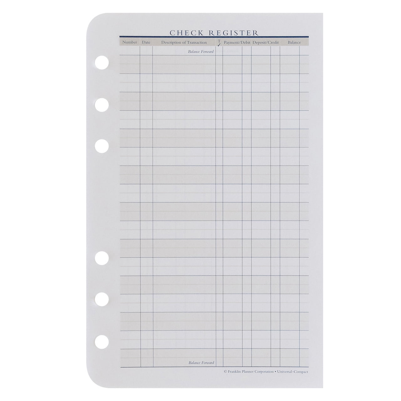 FranklinCovey Check Register (Compact Size) - Walmart.com
