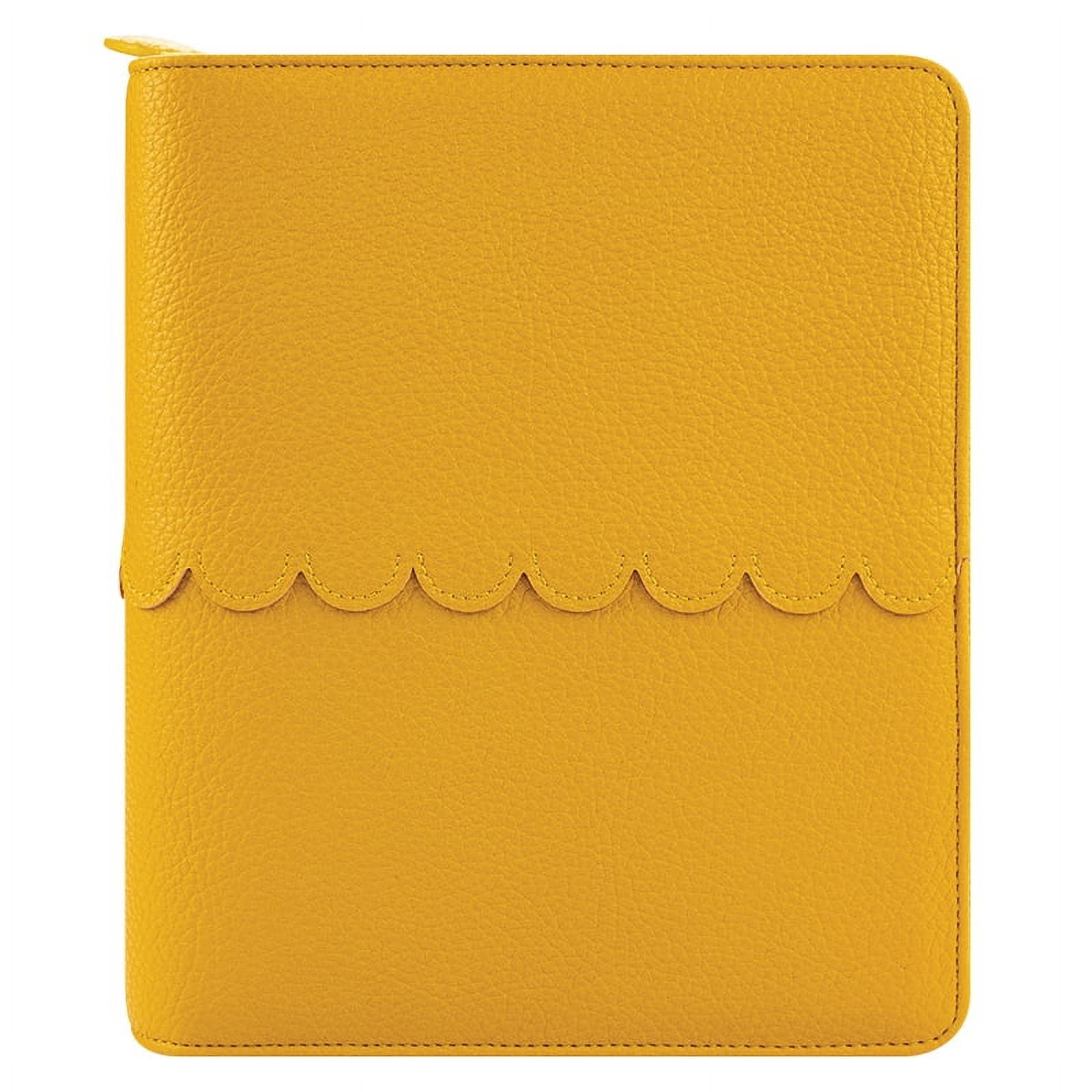 FranklinCovey Classic Chloe Simulated Leather Zipper Binder - Sunshine ...
