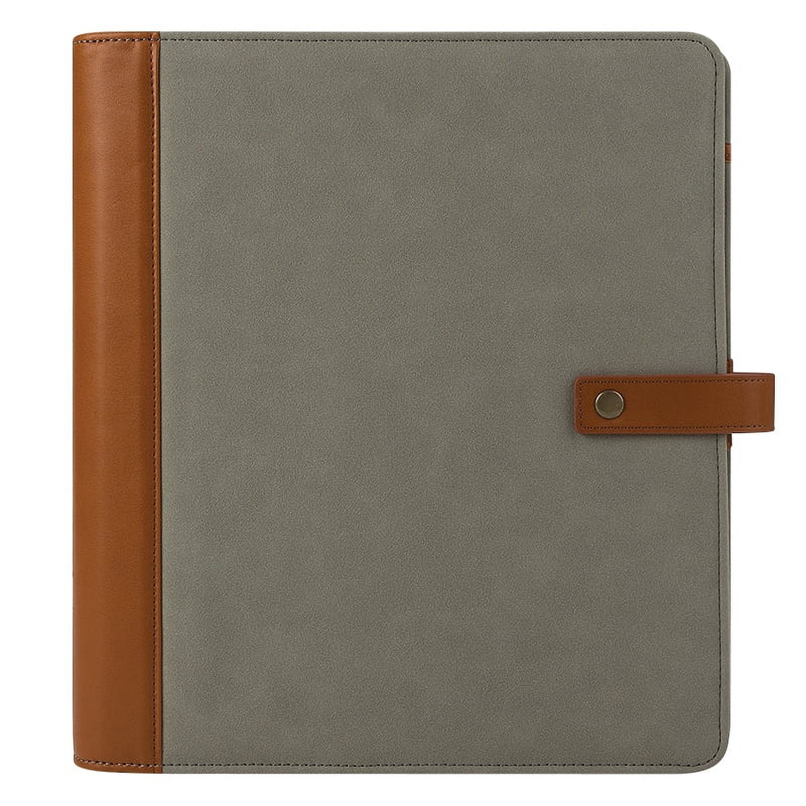 FranklinCovey Monarch Elliott Suede Snap Binder - Saddle/Grey - Walmart.com