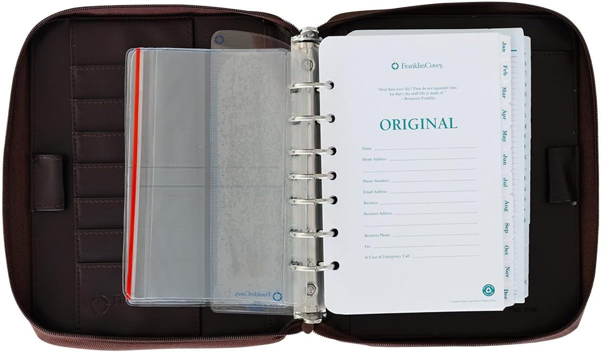 FranklinCovey - Planning System Binder - Vinyl Zipper Binder (Classic ...