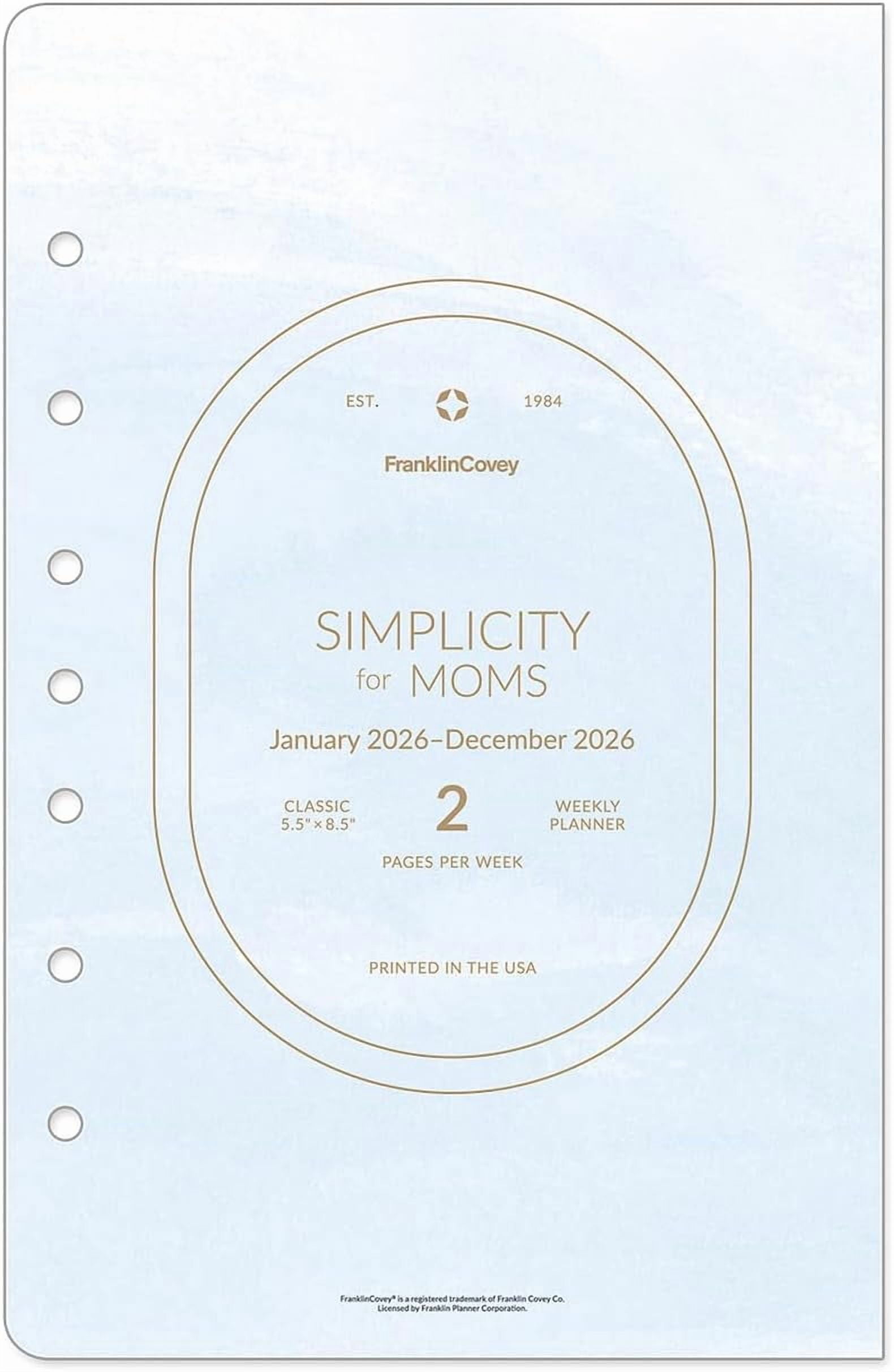 FranklinCovey - Simplicity for Moms Planner Refill | Weekly Ring-Bound ...