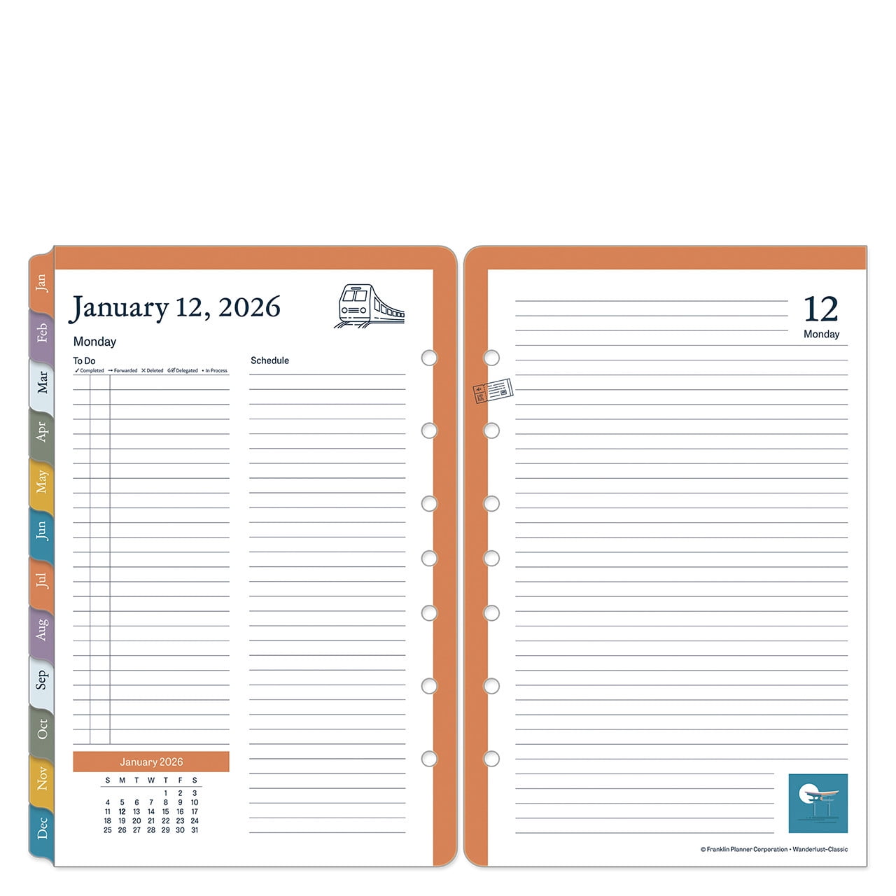 FranklinCovey Wanderlust Two Page Per Day Ring-bound Planner (Classic ...