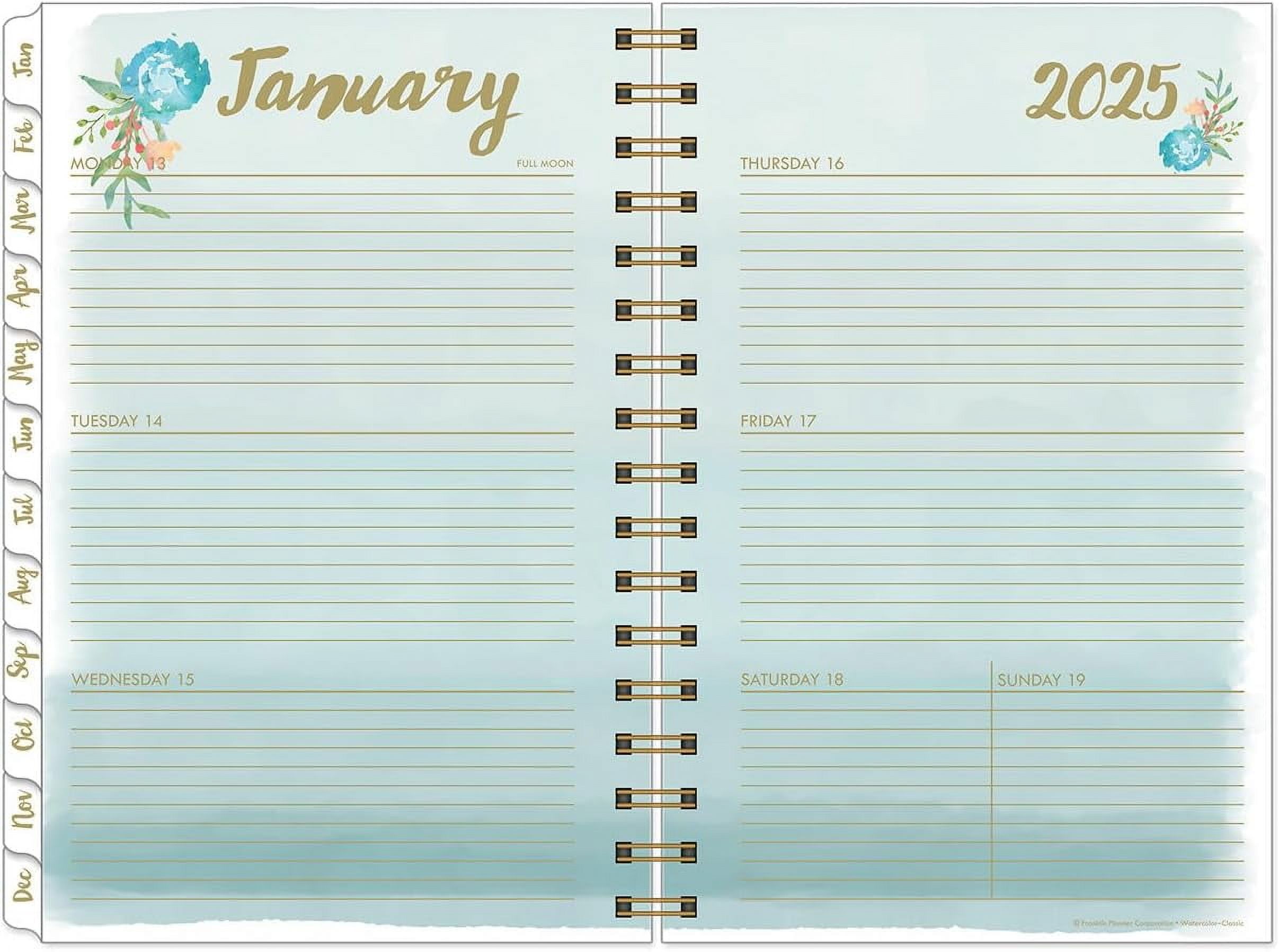 FranklinCovey - Watercolor Weekly Wire-Bound Planner (Classic, Jan 2025 ...