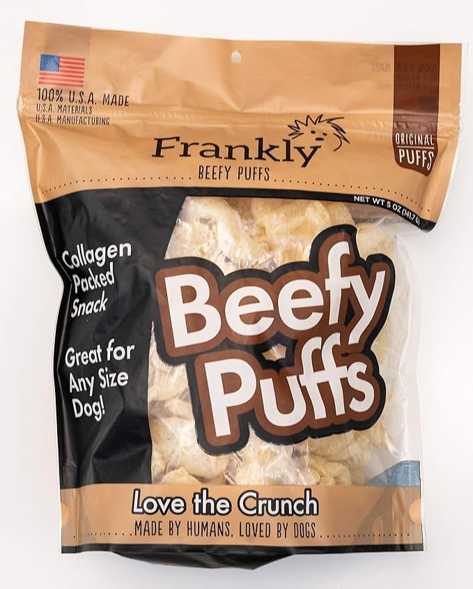 Frankly Beefy Puffs 100 percentUSA Made Collagen Packed Snack 5 Ounce ...