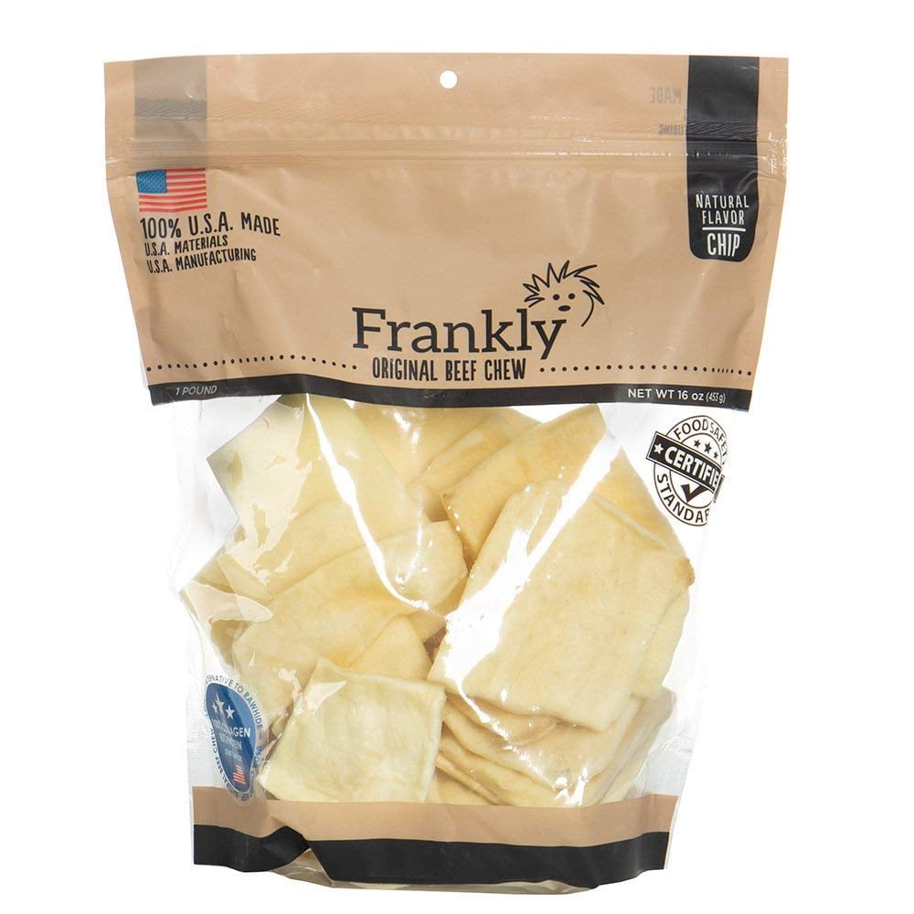 Frankly Natural Beef Chips For Dogs | Premium Rawhide Beef Chips | Long ...