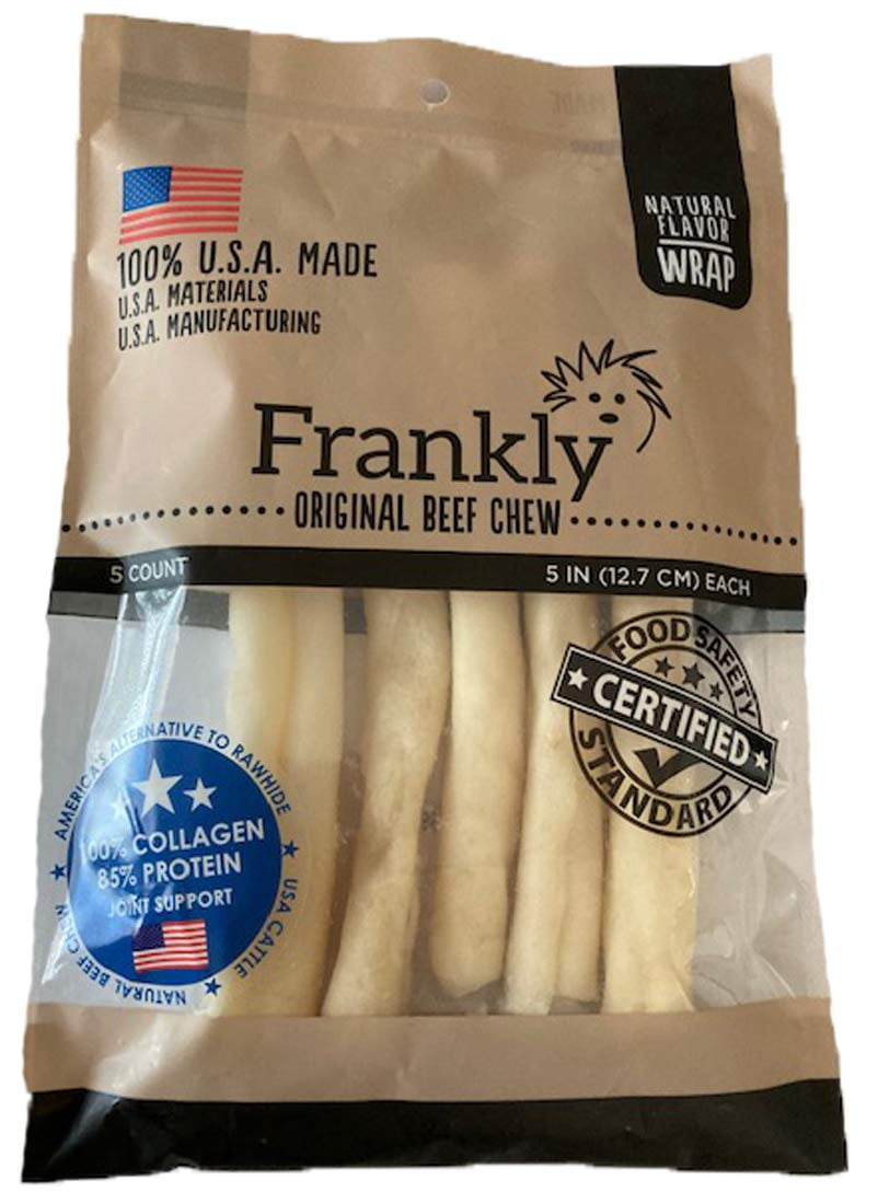 Frankly Natural BeefITSC Flavor Roll Wrap Chews,Pack of 5,Small Rolls,5 ...