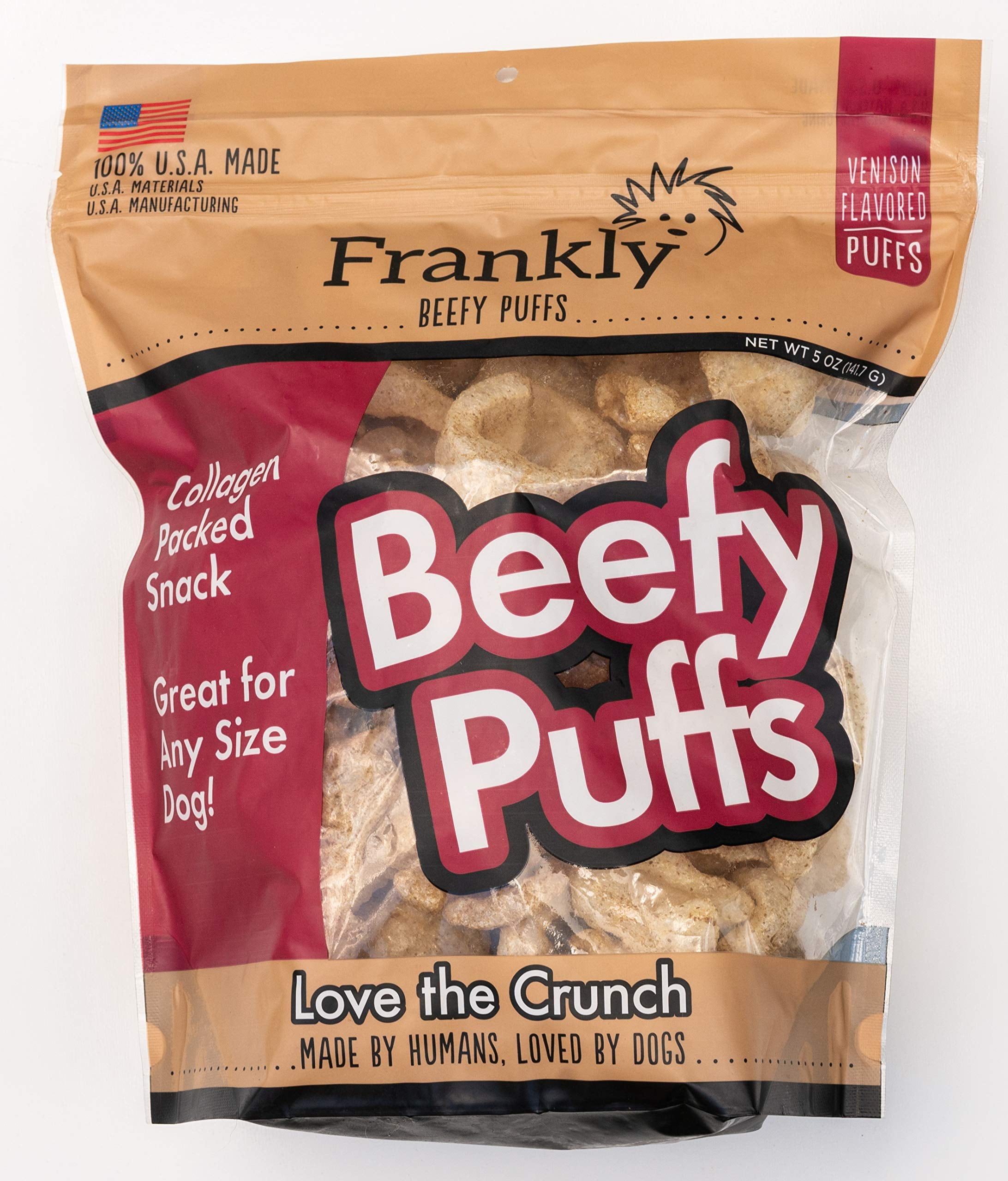 Frankly Venison Beefy Puffs 100 percentUSA Made Collagen Packed Snack 5 ...