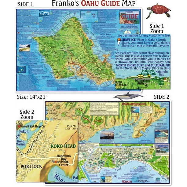Franko Maps - Oahu Guide Map - Walmart Business Supplies