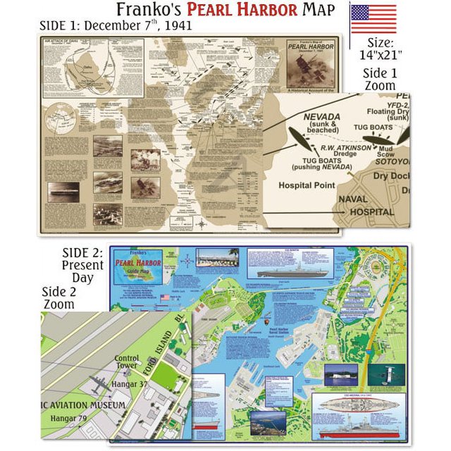 Franko Maps - Pearl Harbor Map - Walmart.com