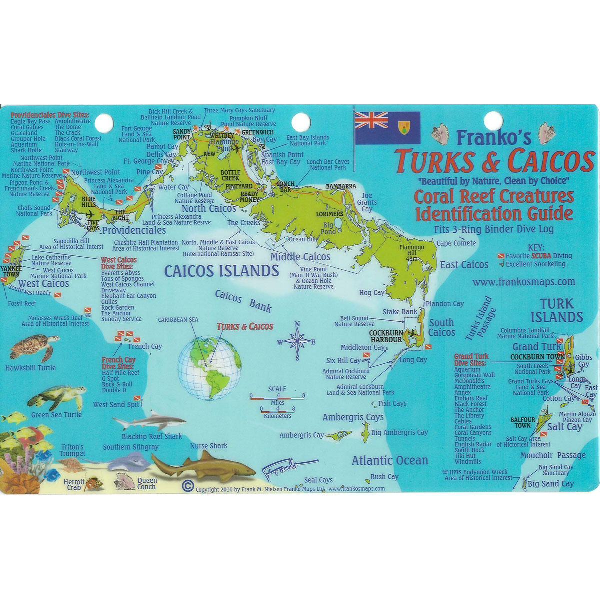 Franko Maps Turks & Caicos Reef Creatures Fish ID-Card - Walmart.com