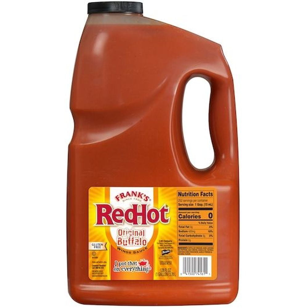 Franks Red Hot Spicy Buffalo Wing Sauce, Big 1 Gallon Bottle -- 4 per ...